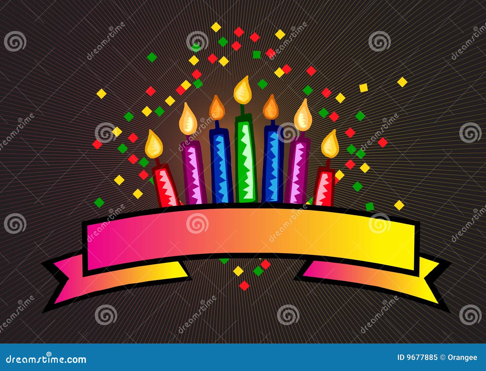 Candles and banner stock vector. Illustration of graphic - 9677885