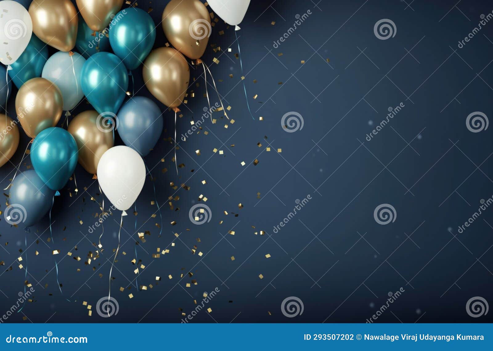 Celebration Background with Balloons. Generative Ai Stock Illustration ...