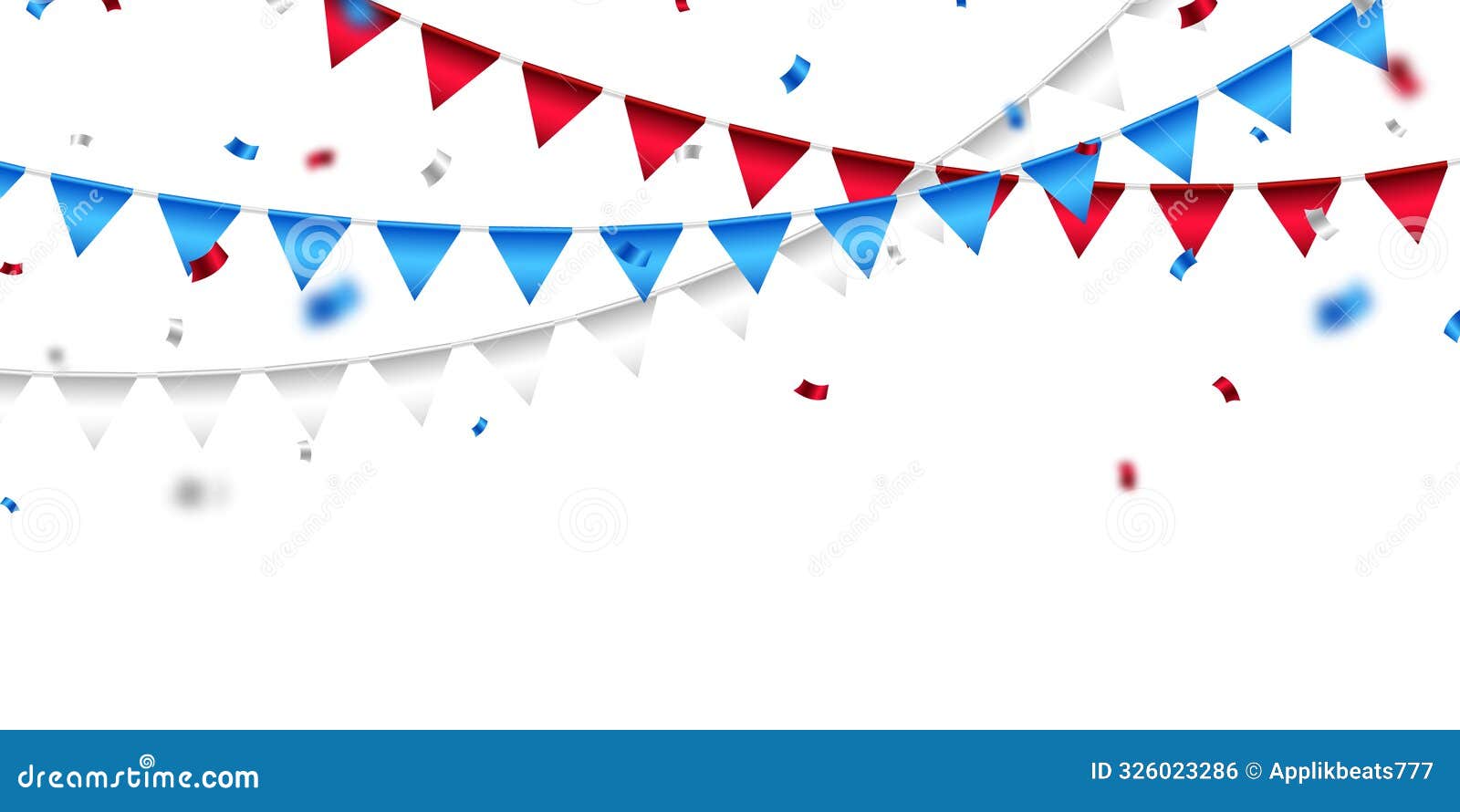 Celebration Background with Confetti Red and Blue with Beautiful Party ...