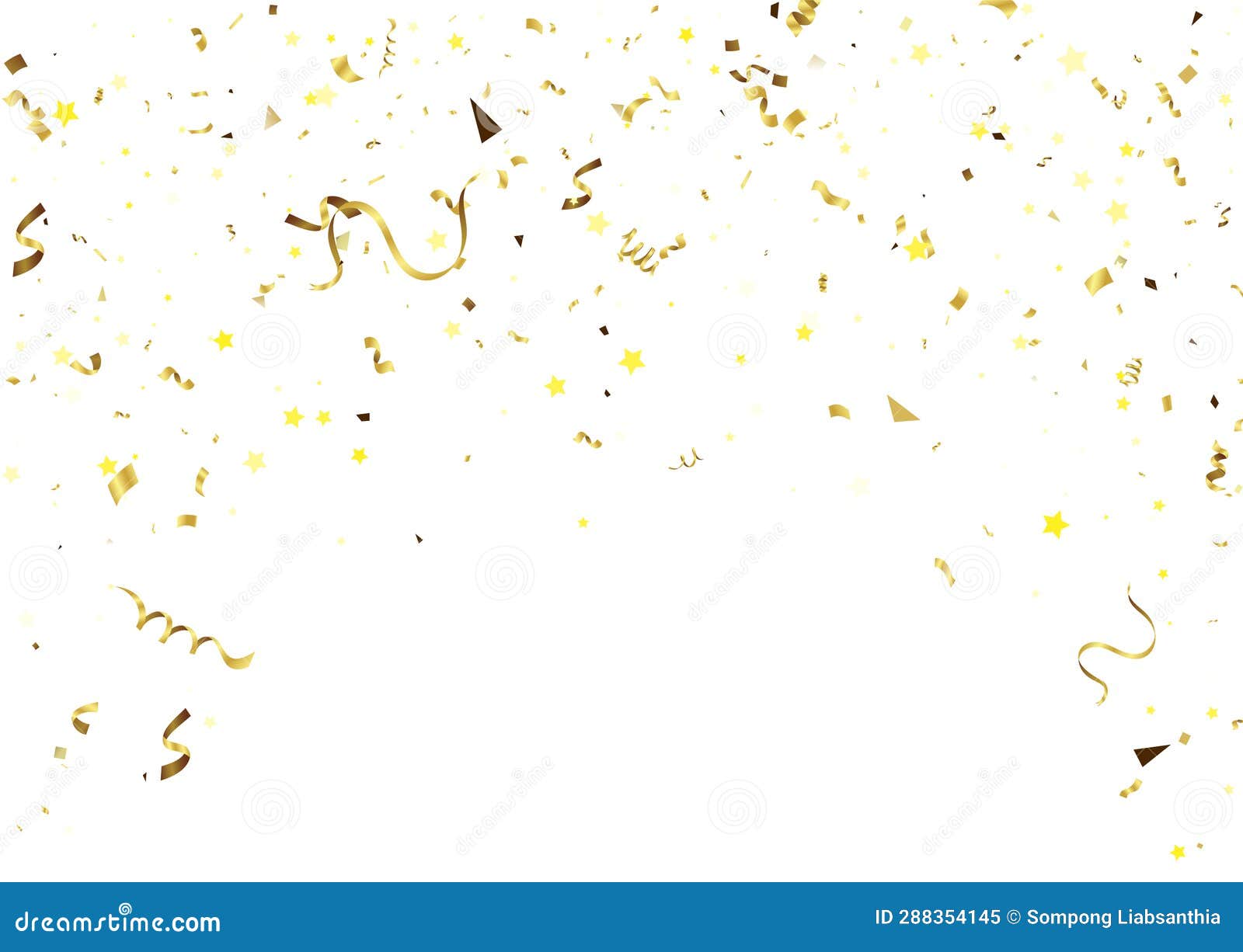 Celebration Background with Confetti and Ribbons. Vector Illustration ...