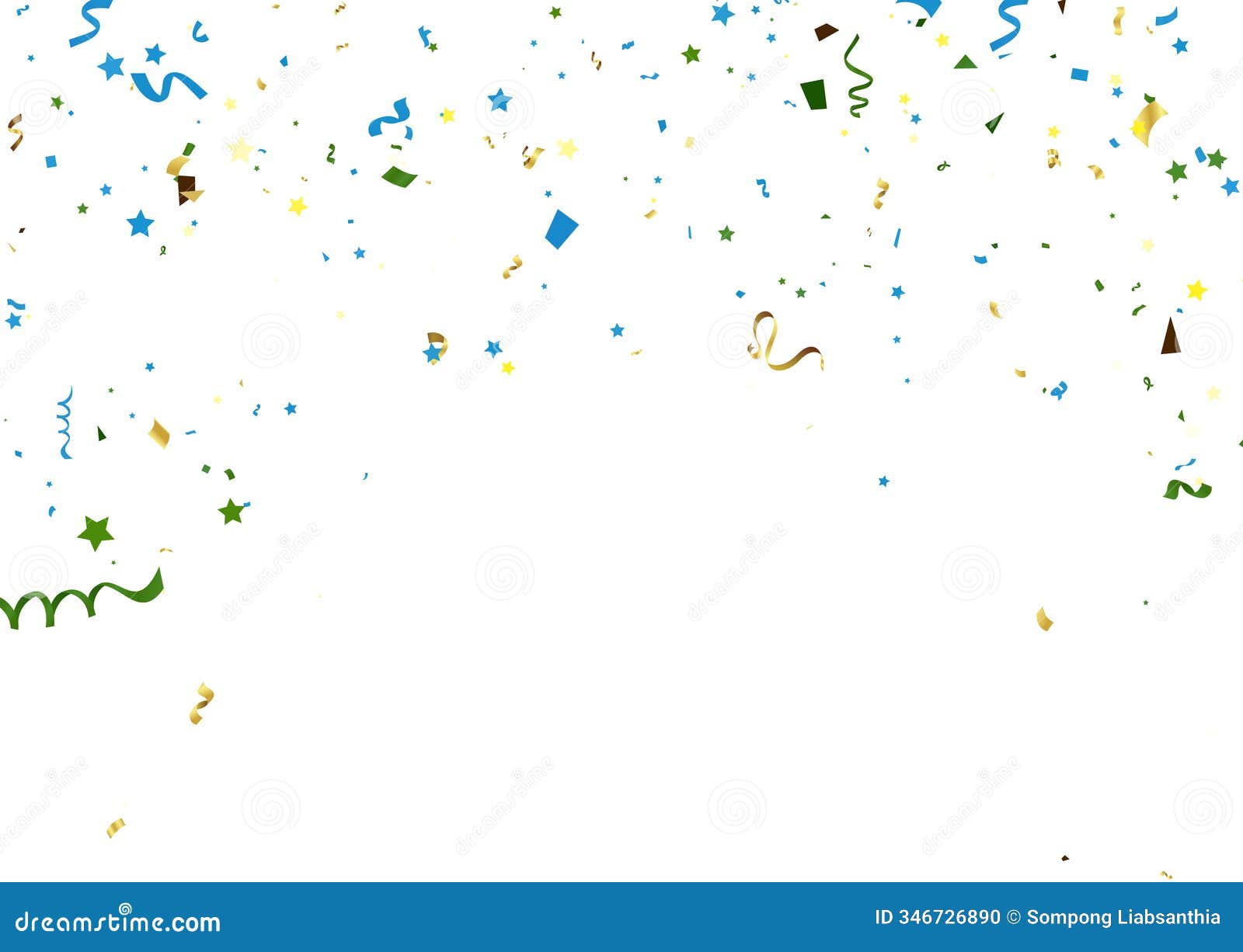 Celebration Background with Confetti and Ribbons. Vector Illustration ...