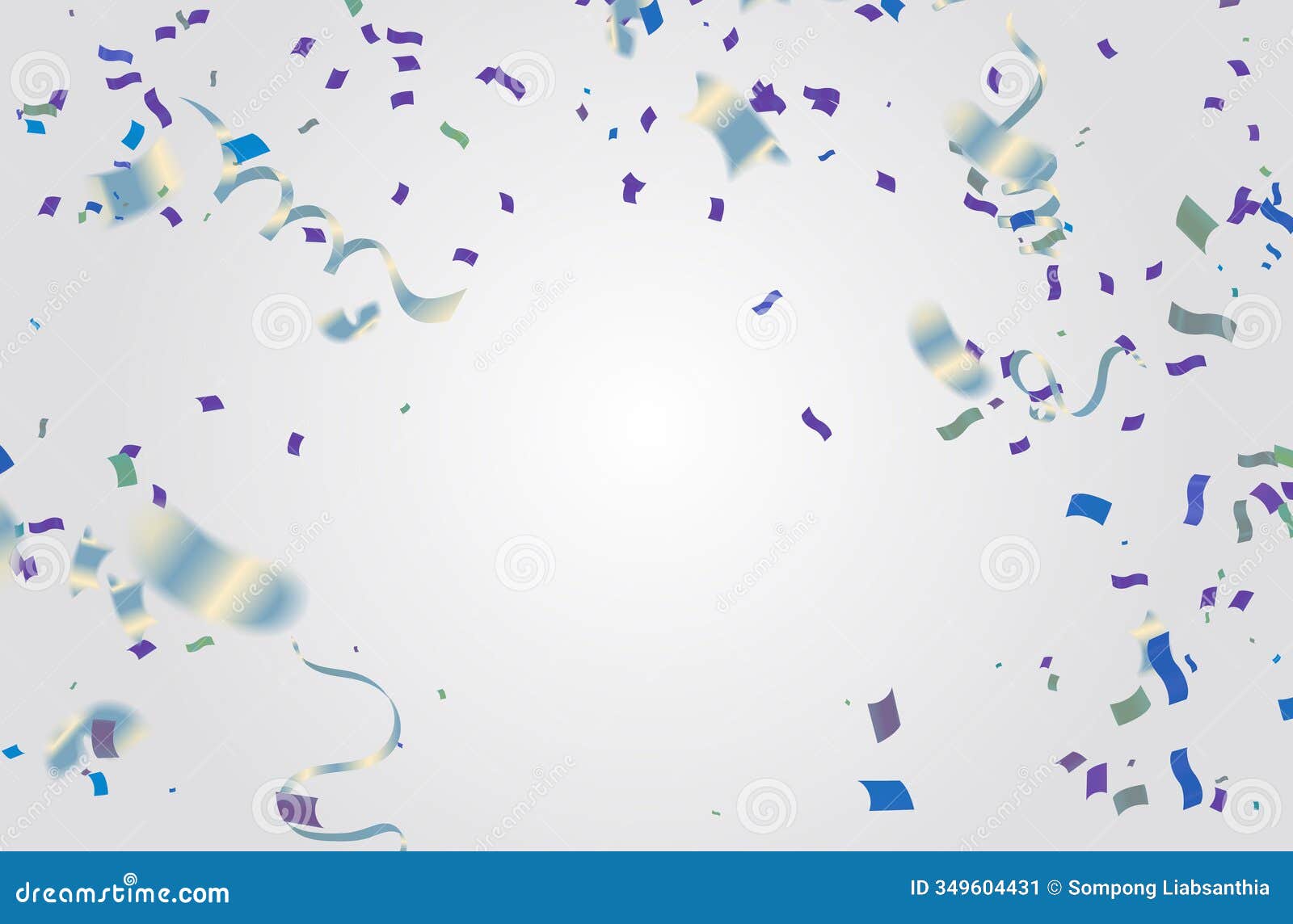 Celebration Background with Confetti and Ribbons. Vector Illustration ...