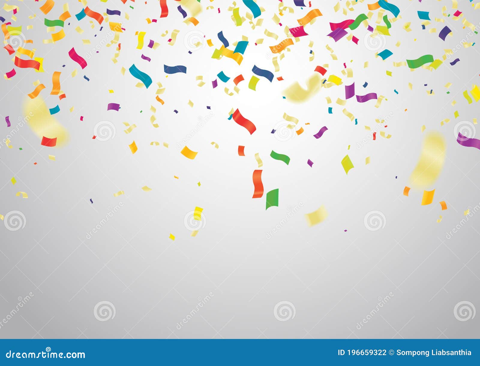 Celebration Background Template with Confetti and Variety Colors ...