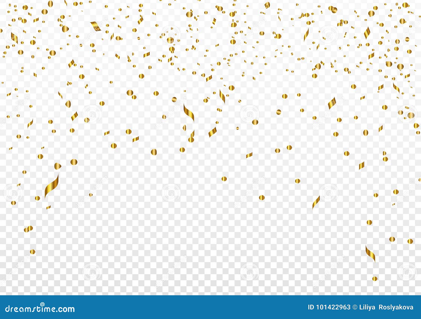 Gold Confetti Vector