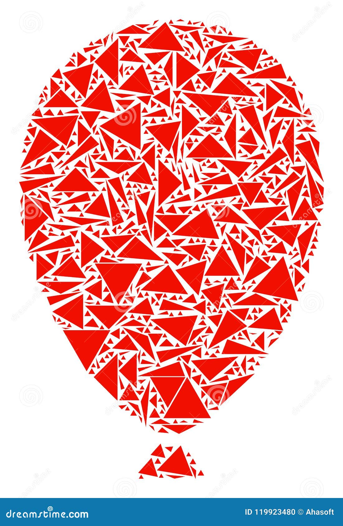 Celebration Balloon Collage of Triangles Stock Vector - Illustration of ...