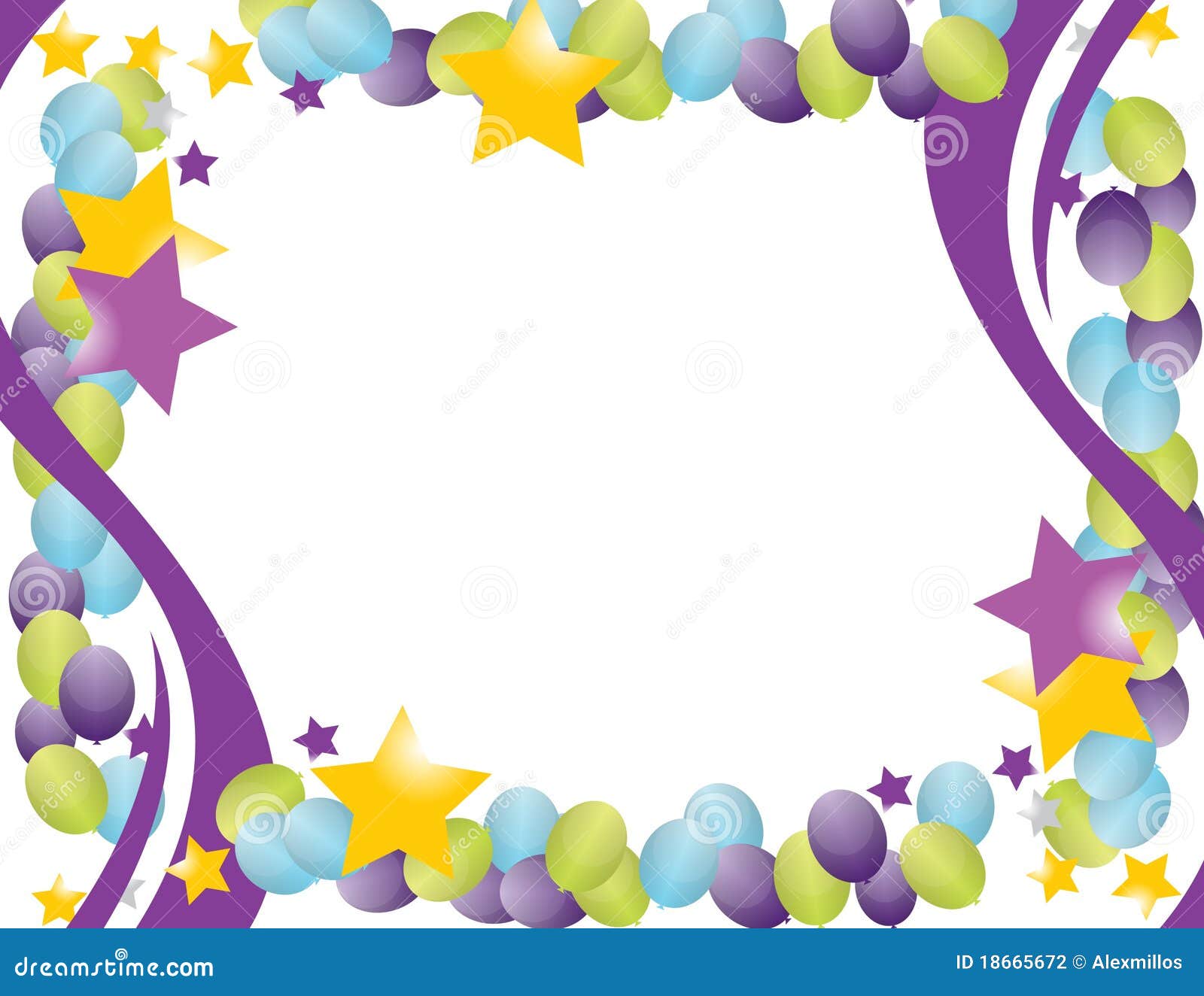 Celebration balloon frame stock illustration. Illustration of ...
