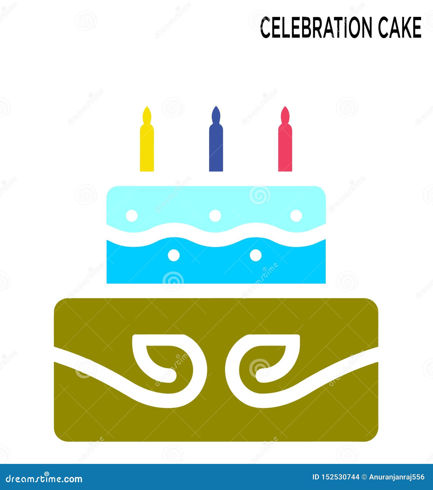 Celebration Cake Editable Icon Symbol Design Stock Vector ...