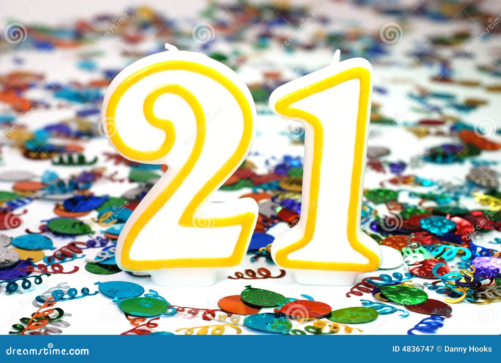 Celebration Candle - Number 21 Stock Image - Image of twenty ...
