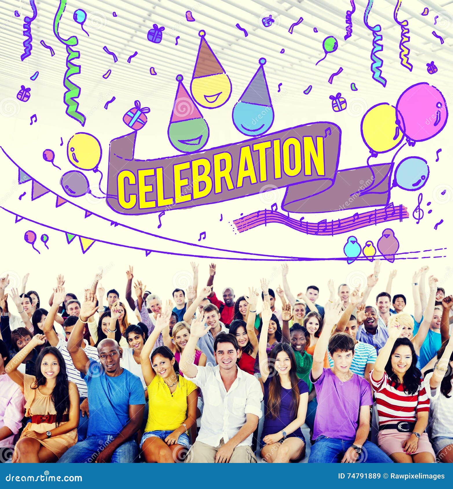 Celebration Celebrate Anniversary Event Social Concept Stock Image ...