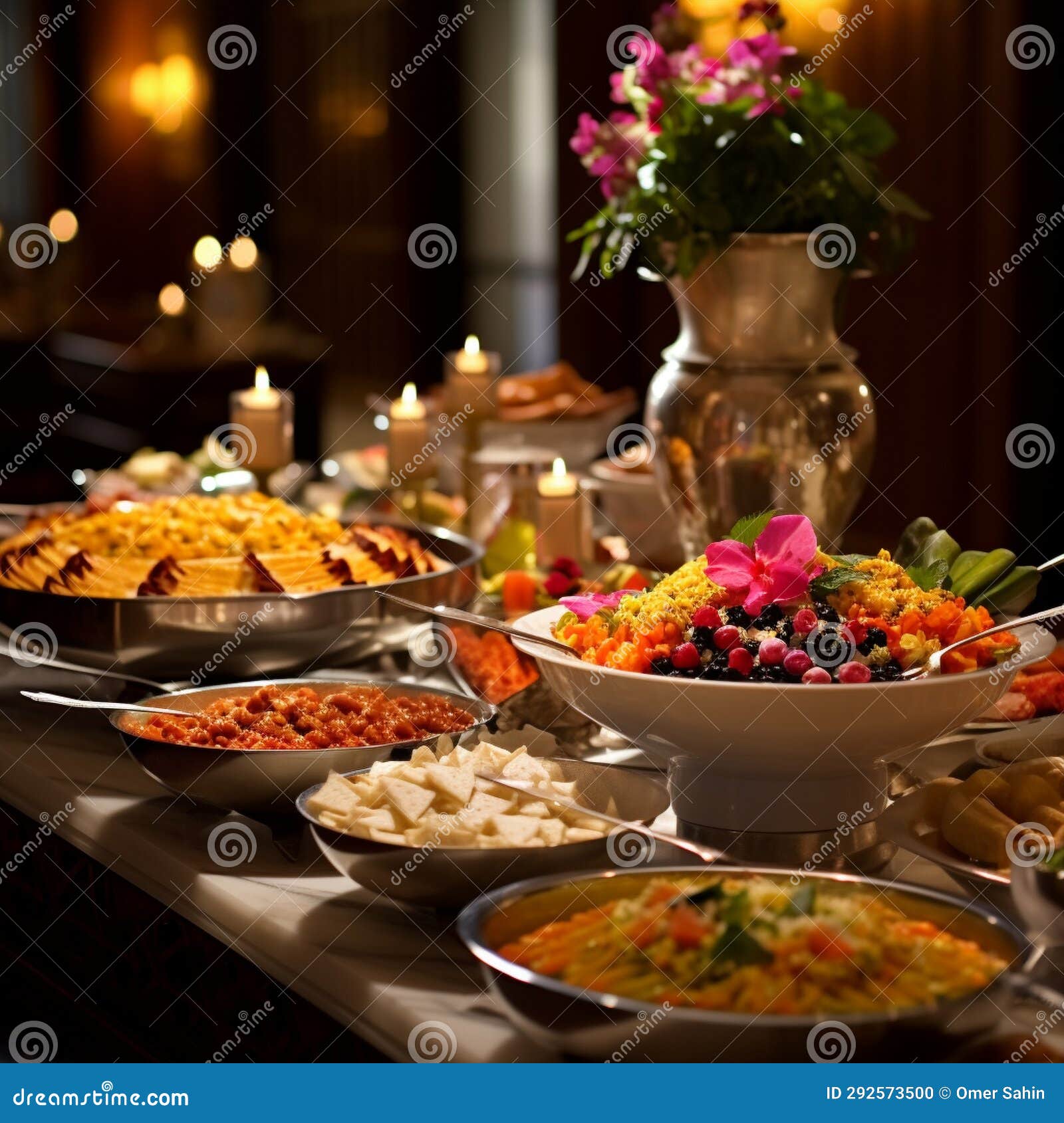 A Celebration of Cuisine: Elevating the Reception Buffet Stock Photo ...