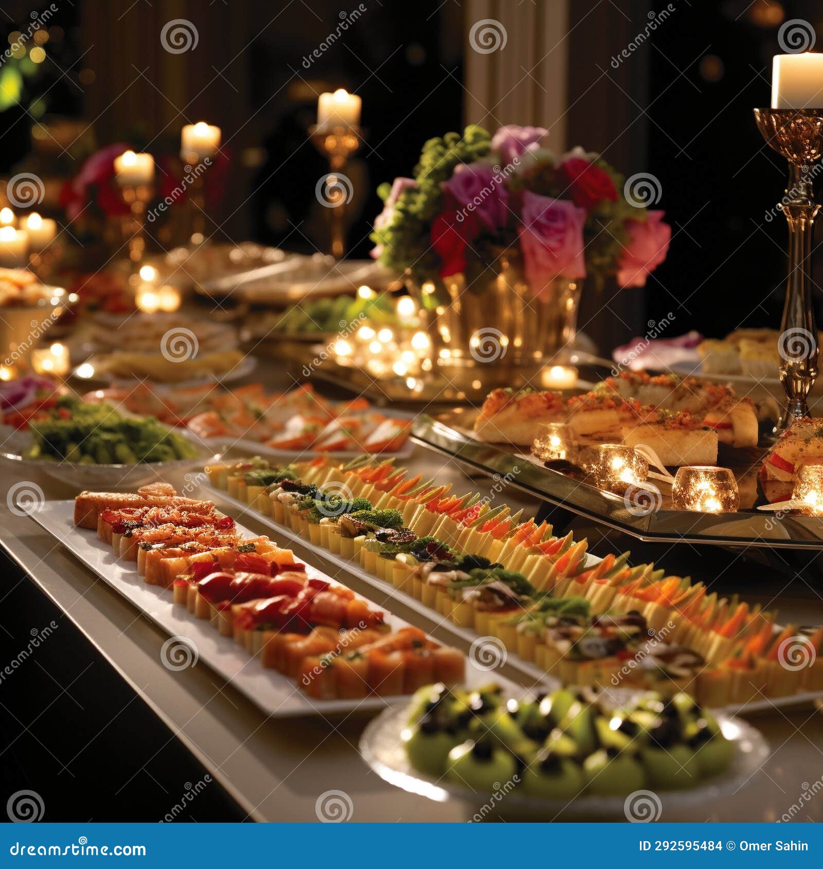 A Celebration of Cuisine: Elevating the Reception Buffet Stock Photo ...