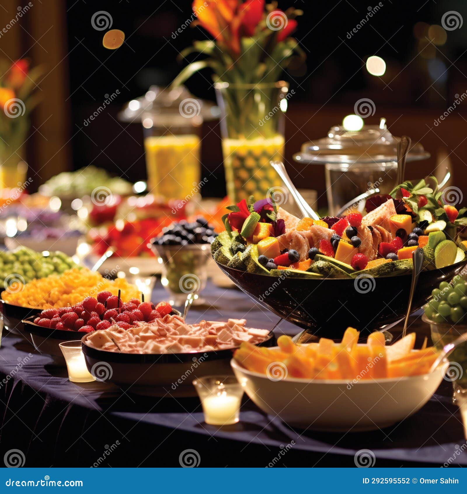 A Celebration of Cuisine: Elevating the Reception Buffet Stock Photo ...