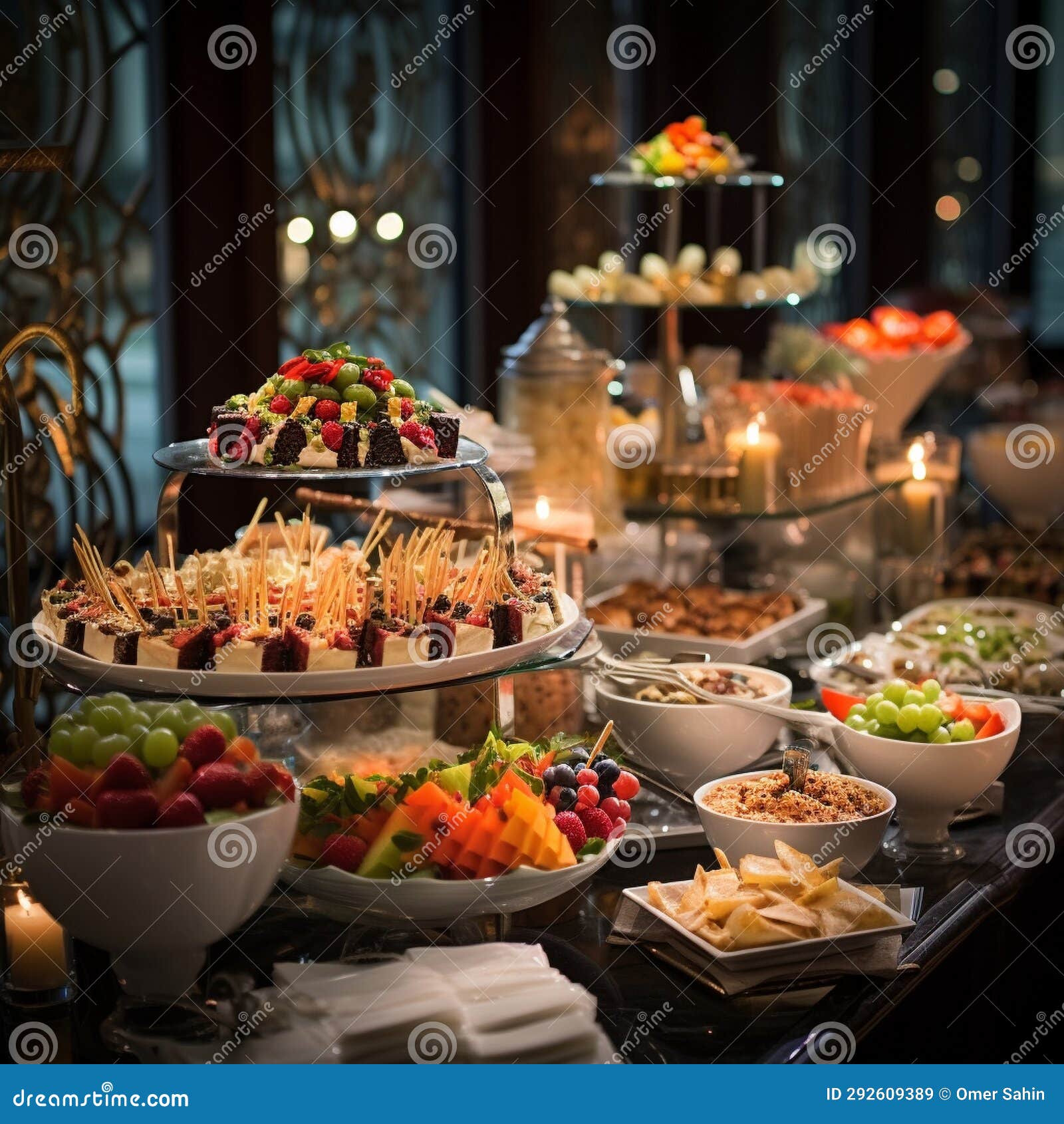 A Celebration of Cuisine: Elevating the Reception Buffet Stock Image ...