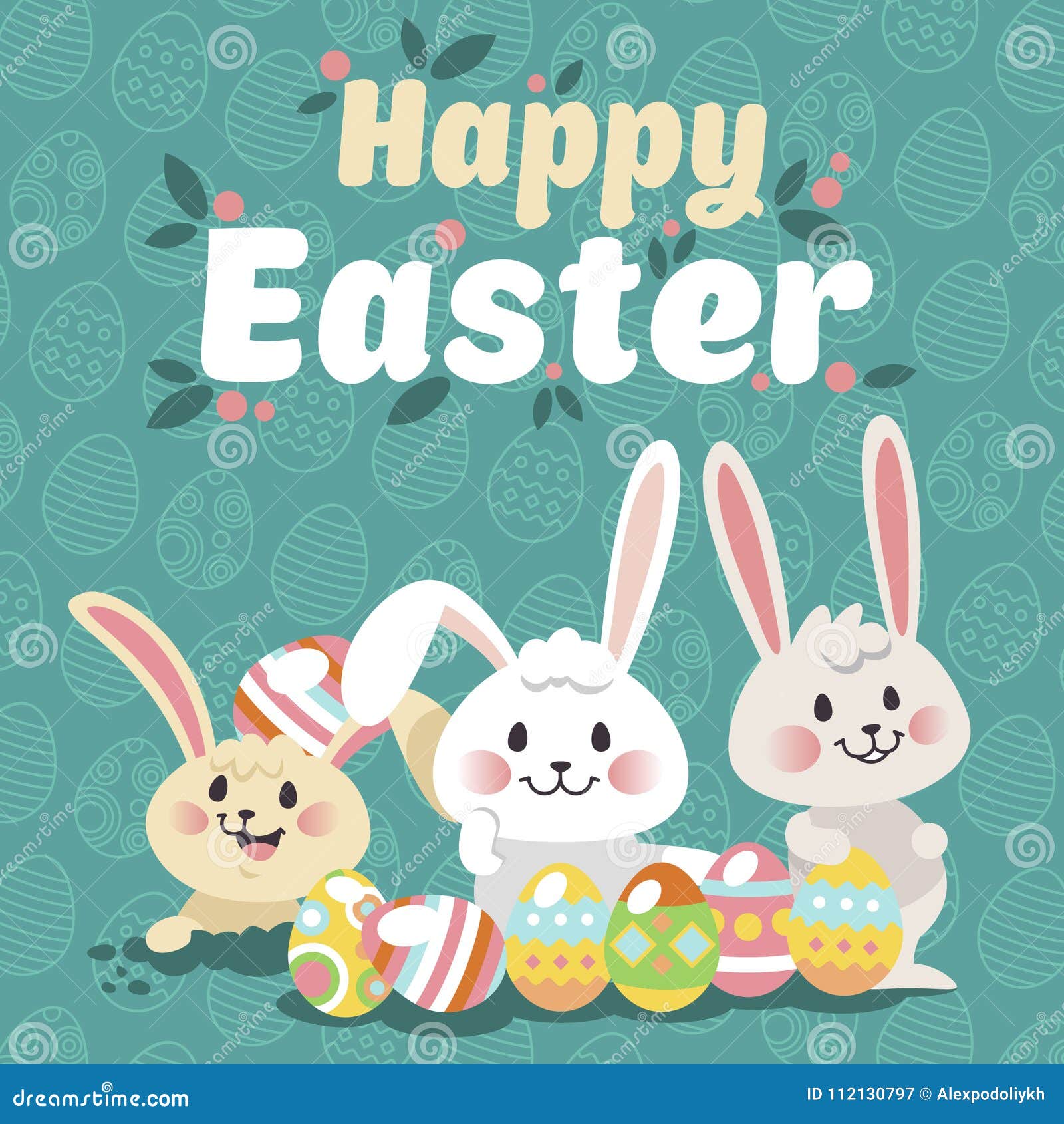 Celebration of Easter.Vector Ilustration. Stock Vector - Illustration ...