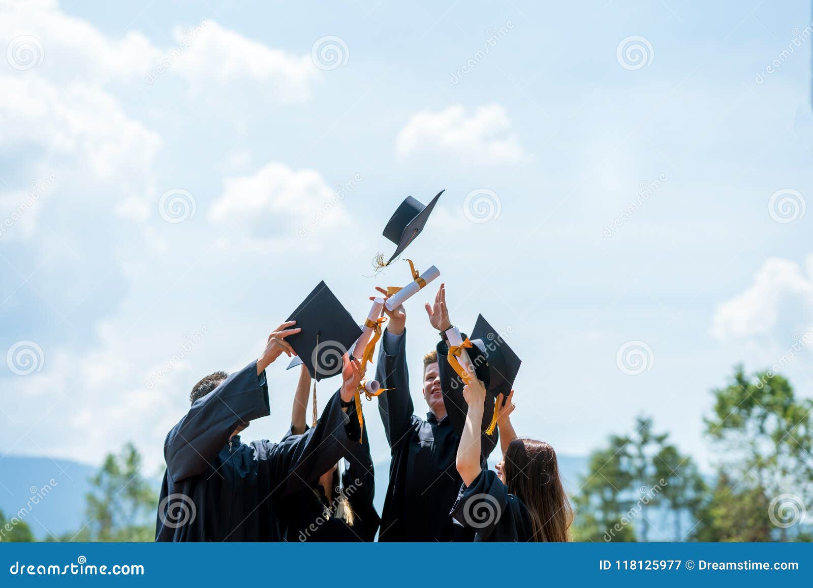 Celebration Education Graduation Student Success Learning Concept Stock ...