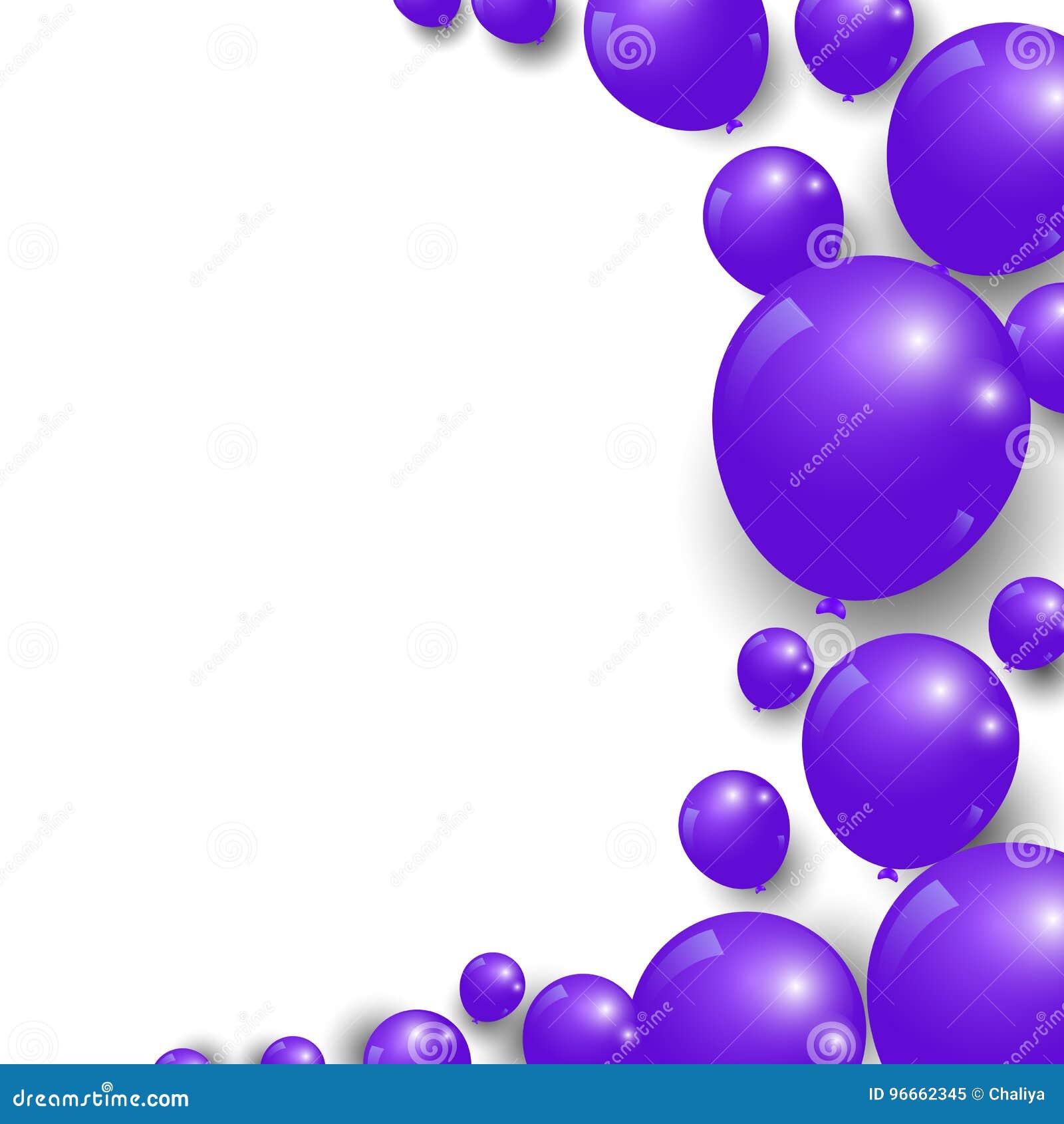 Celebration Festive Purple Balloons Background. Stock Vector ...