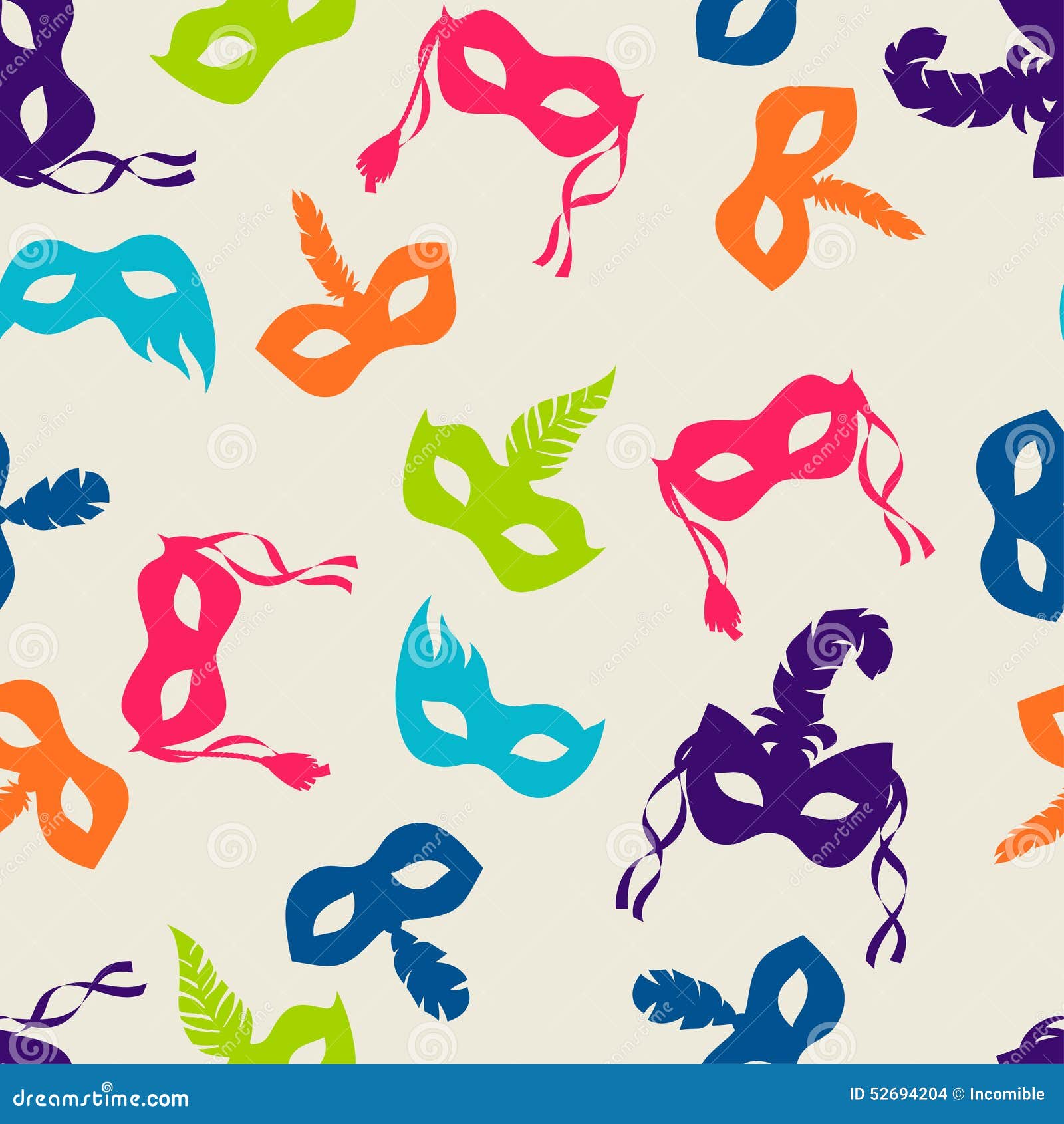 Celebration Festive Seamless Pattern with Carnival Stock Vector ...