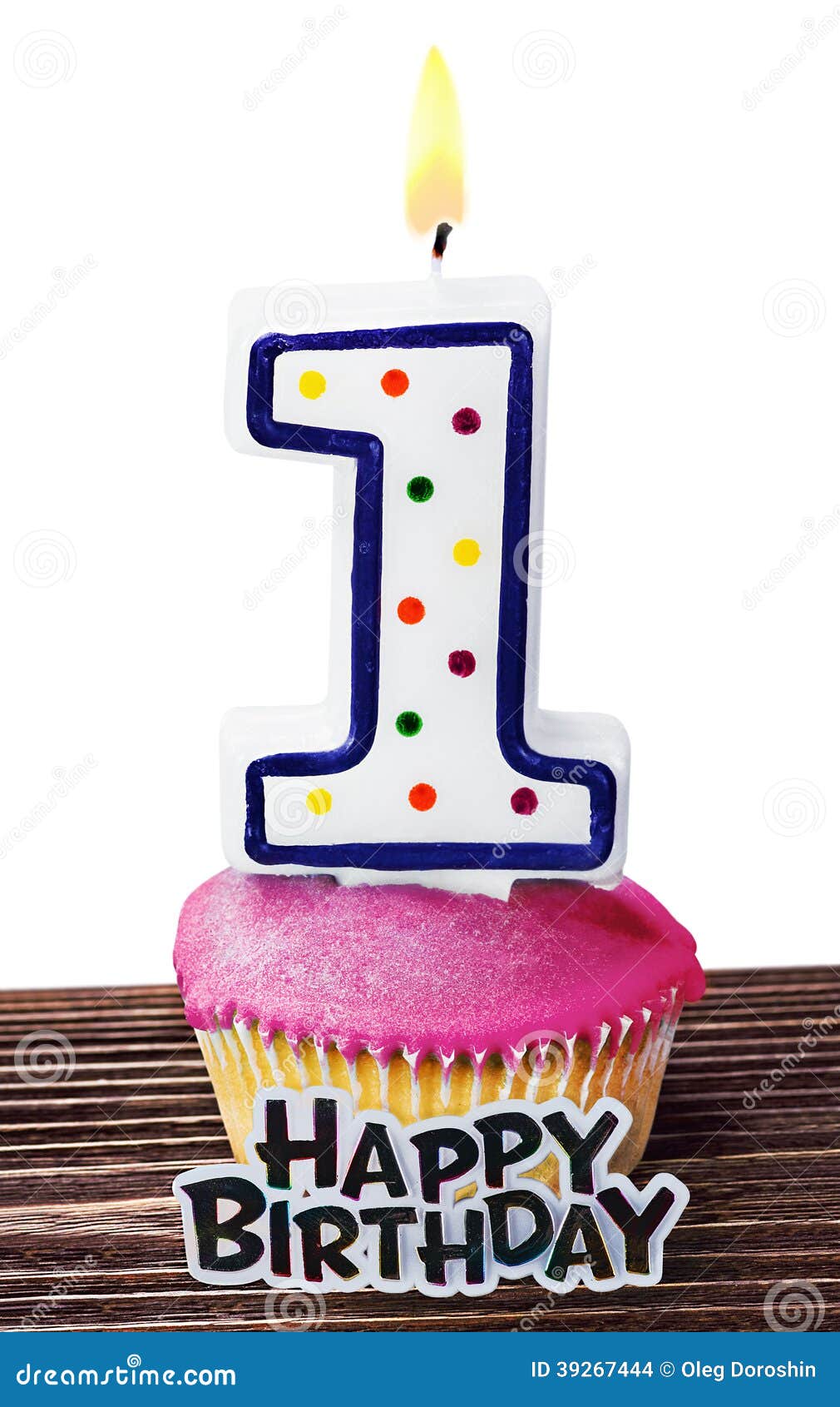 Celebration of the First Year Either for a Birthday Isolated Stock ...