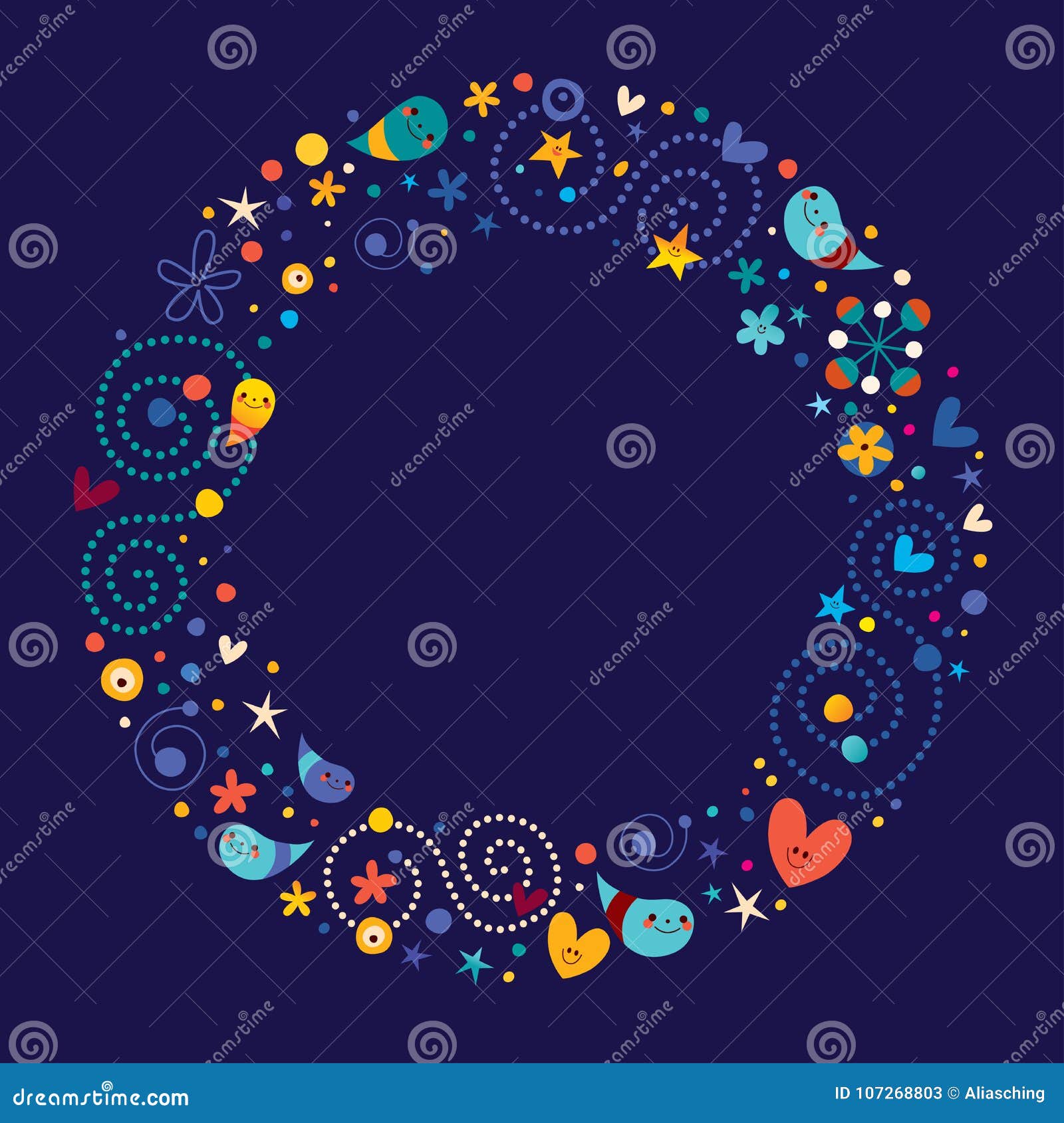 Celebration Fun Happy Frame Stock Vector - Illustration of cute ...