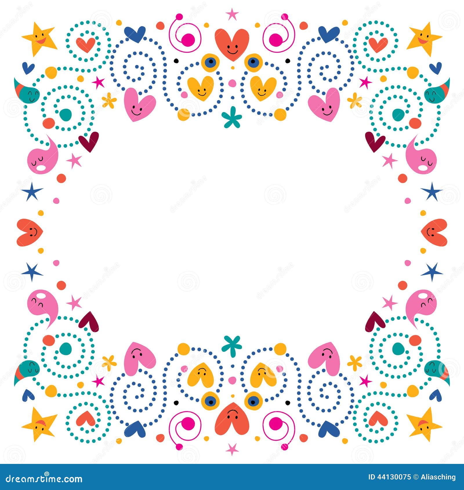 Celebration Fun Happy Frame Stock Vector - Illustration of dots ...