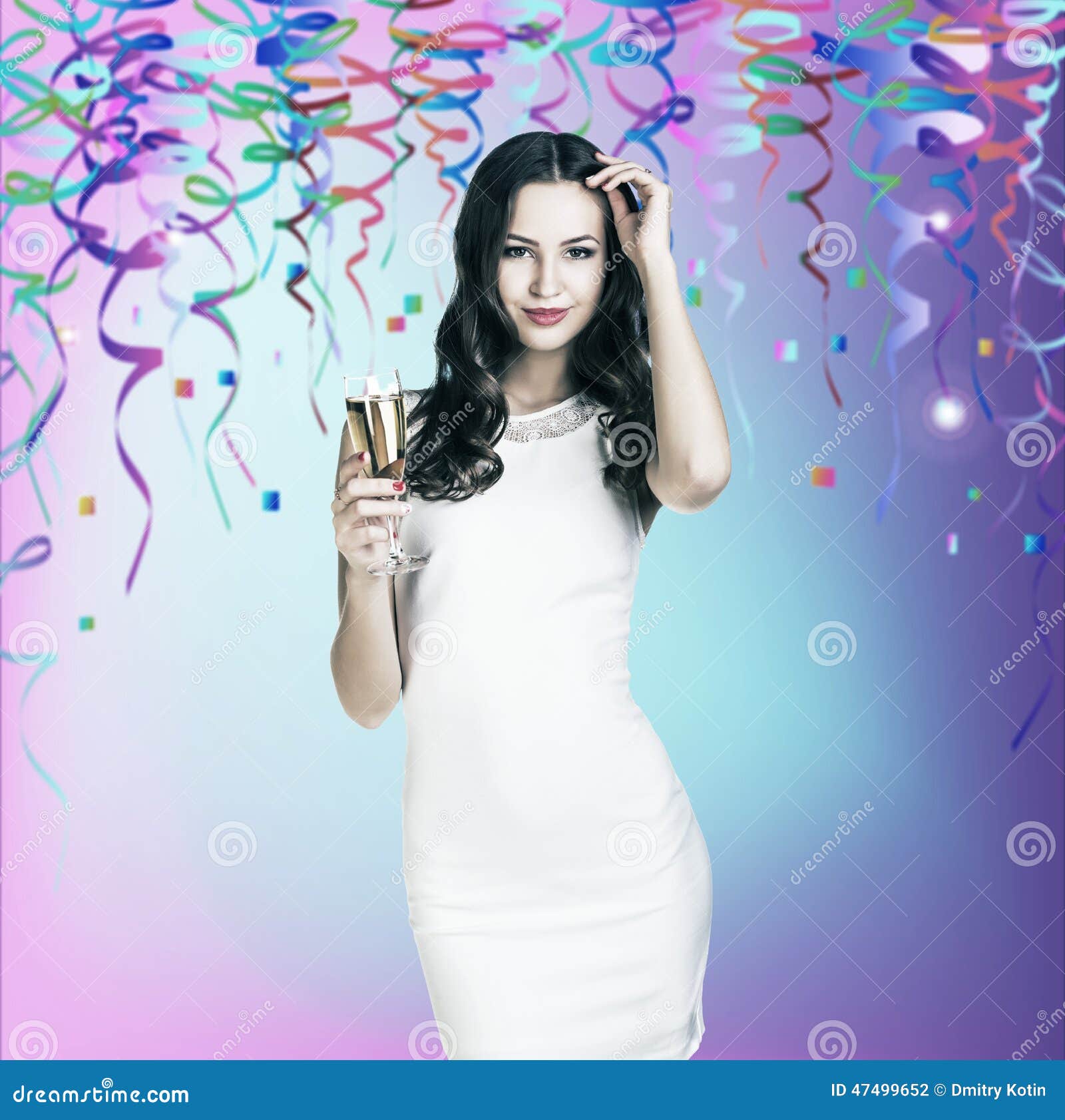 Celebration Girl stock photo. Image of cheerful, caucasian - 47499652