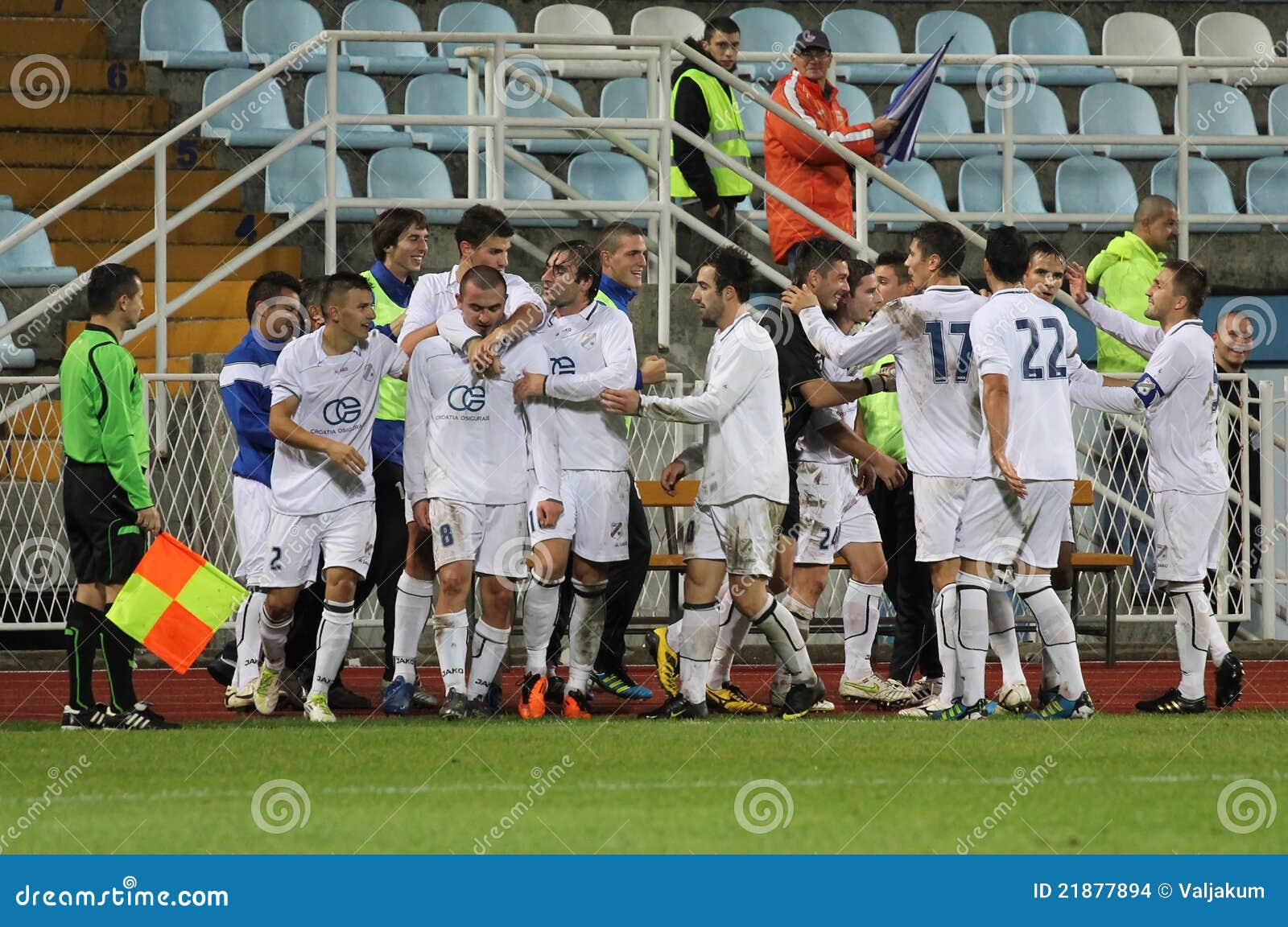 Celebration after goal editorial stock image. Image of green - 21877894