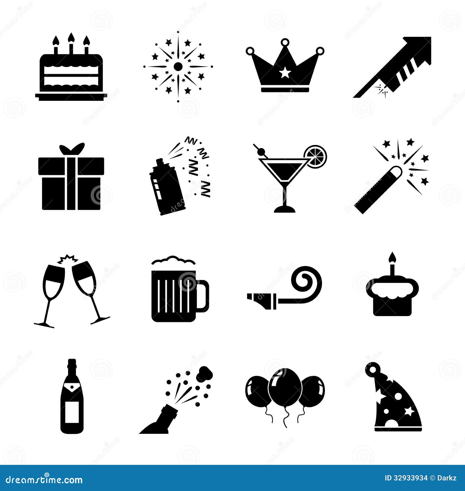 Celebration Icon stock illustration. Illustration of glass - 32933934