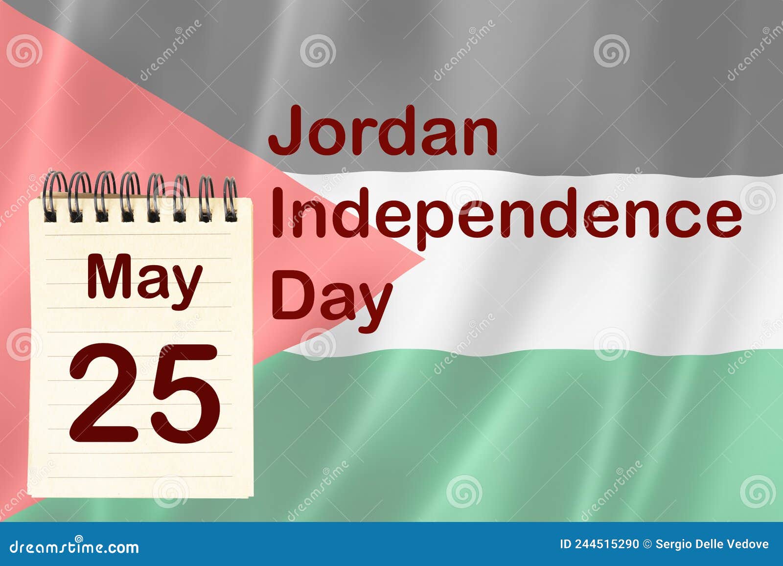 Jordan Independence Day stock photo. Image of isolated - 244515290