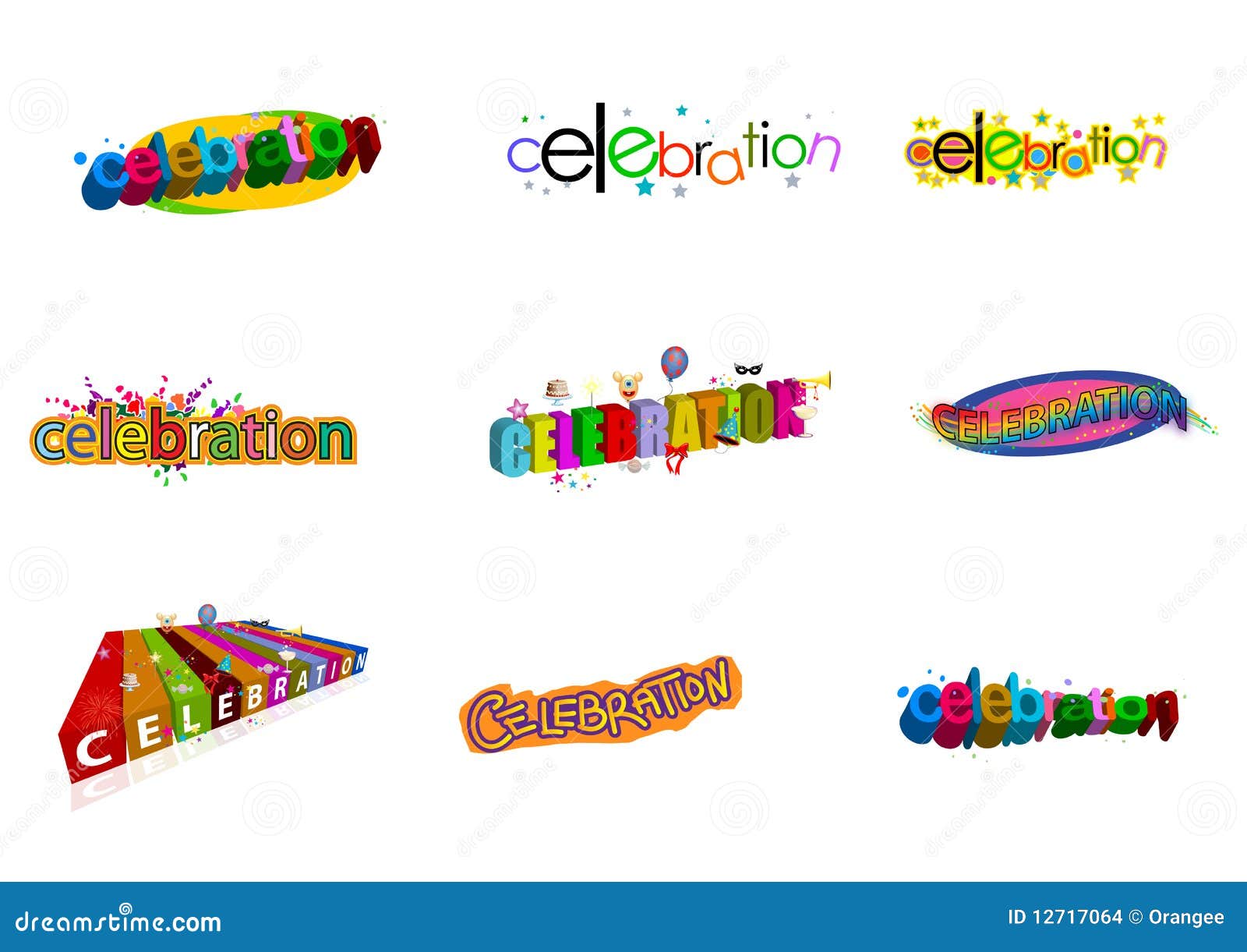 Celebration logos stock vector. Illustration of card - 12717064