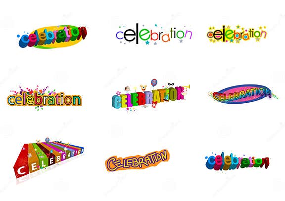 Celebration logos stock vector. Illustration of card - 12717064