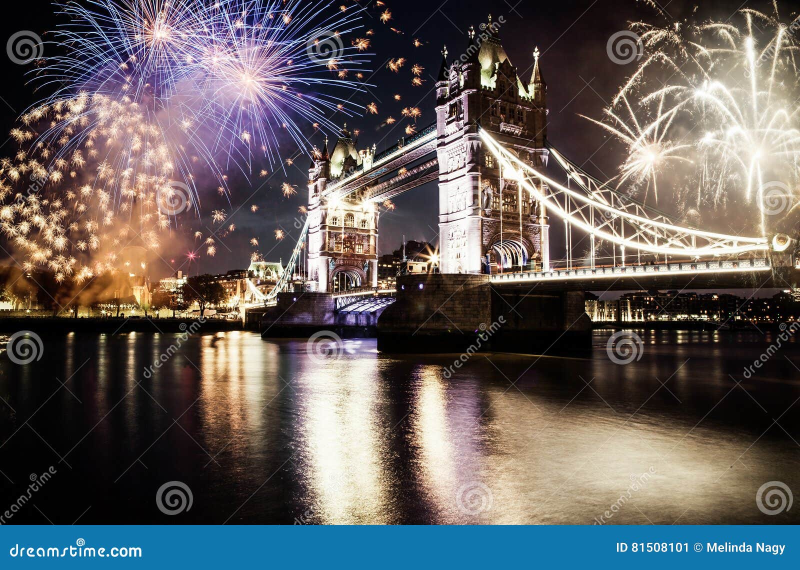 Celebration of the New Year in London, UK Stock Image - Image of city ...