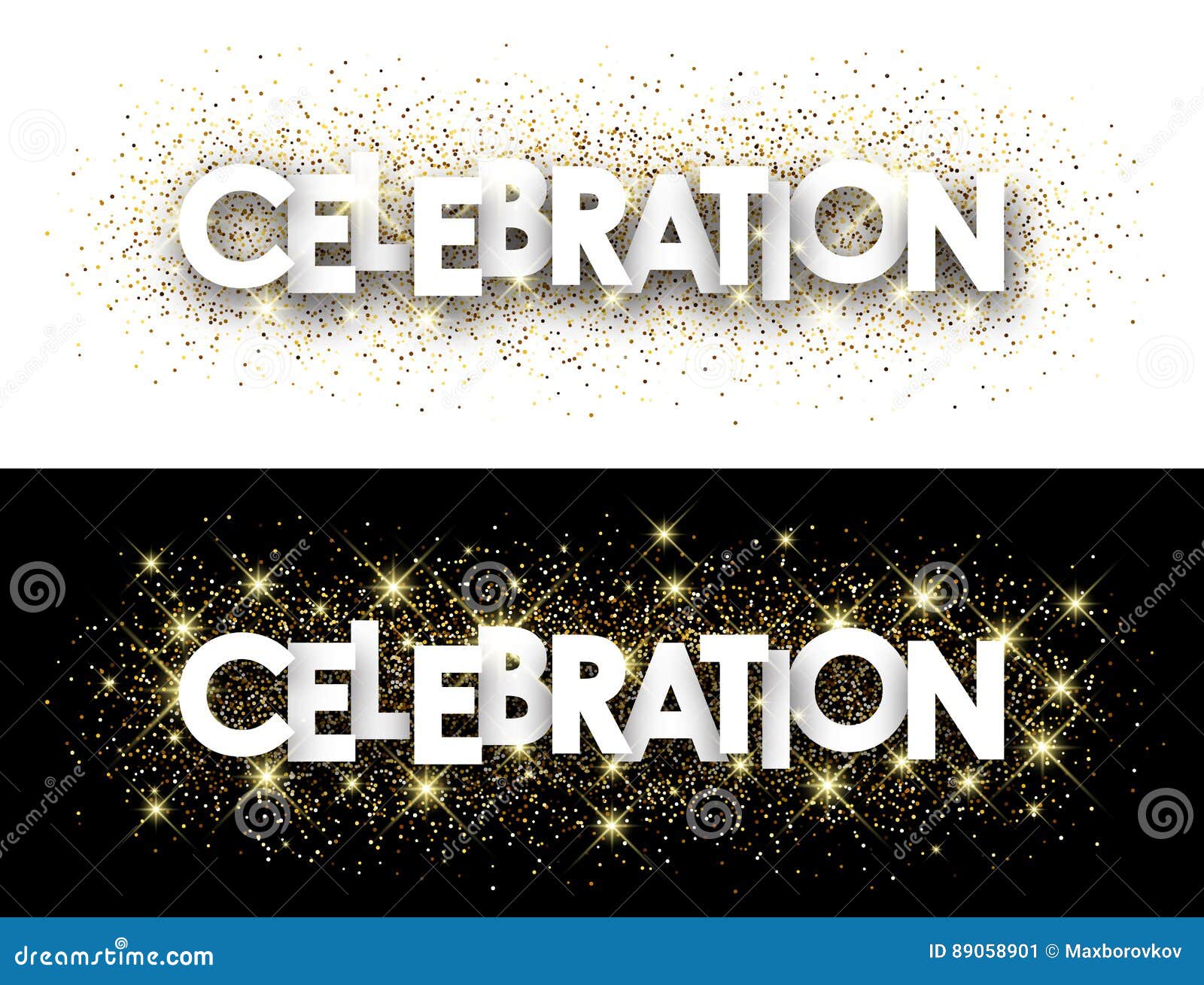 Celebration paper banner. stock vector. Illustration of paper - 89058901
