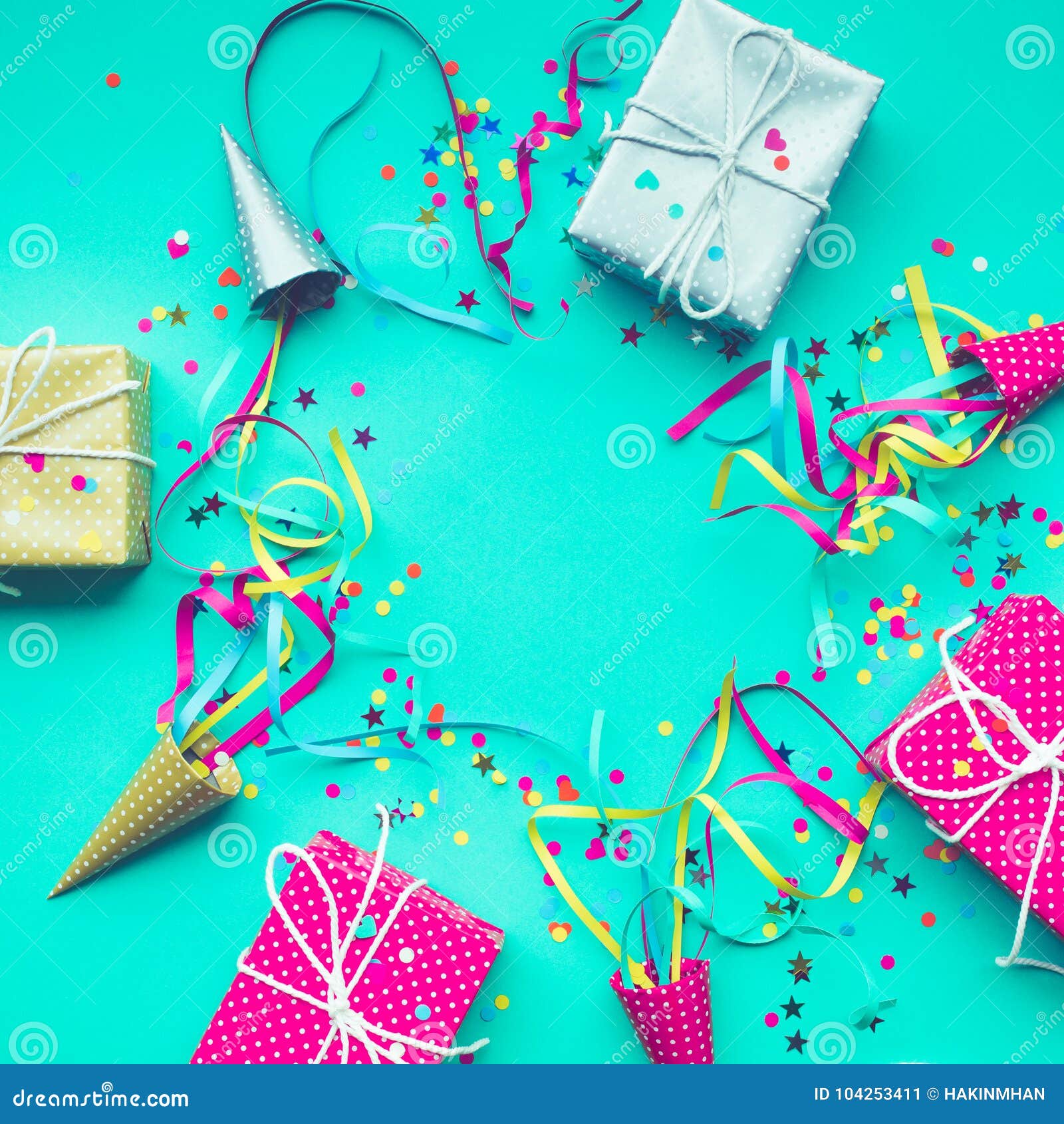 Celebration,party Backgrounds Concepts Ideas With Colorful Gift Box ...