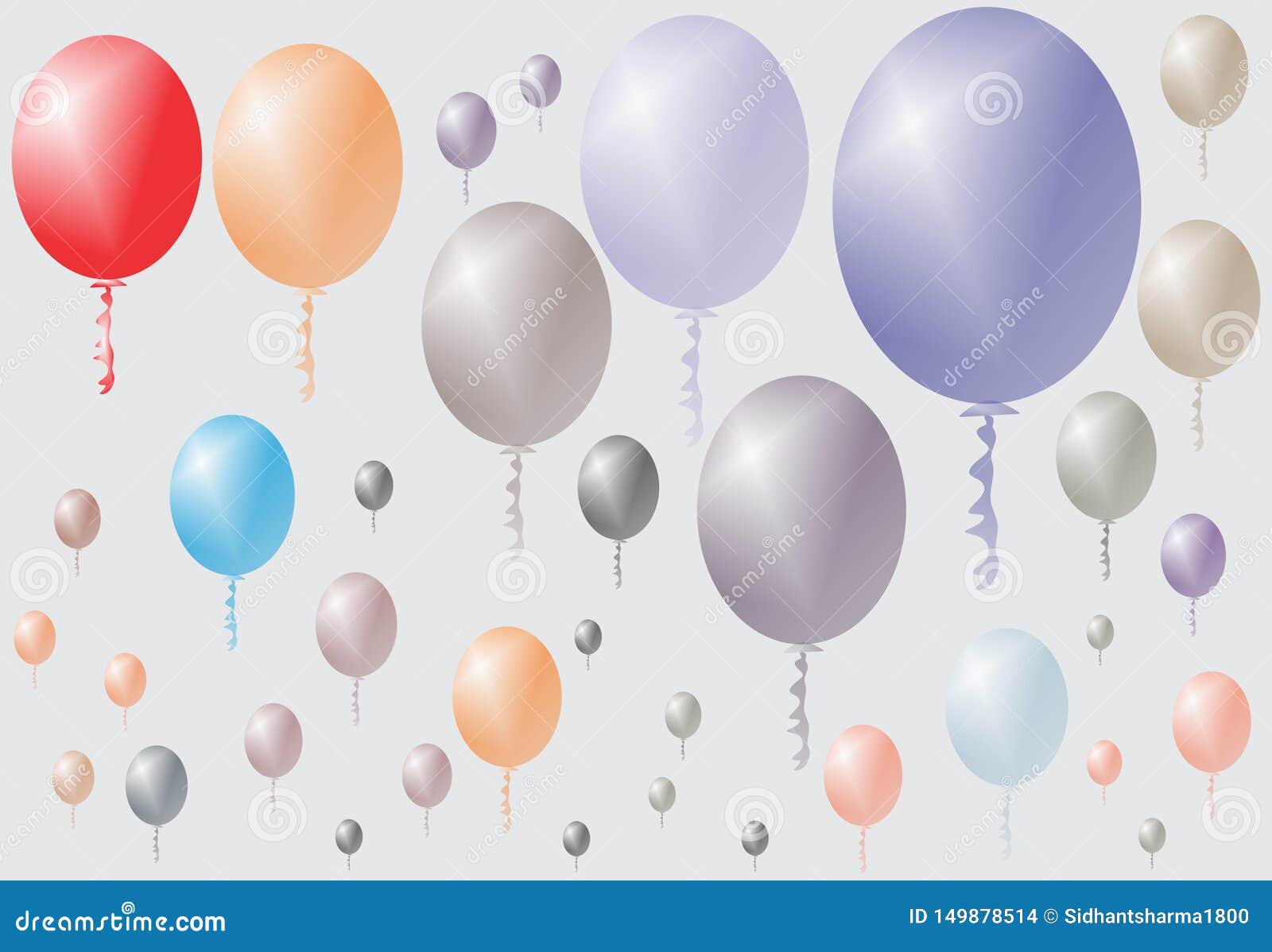 Celebration Party Function Anniversary with Balloon Background. Stock ...