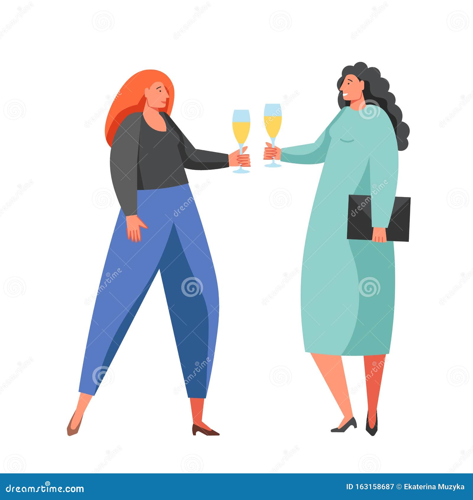 Celebration Party Women Vector Flat Isolated Illustration Stock Vector