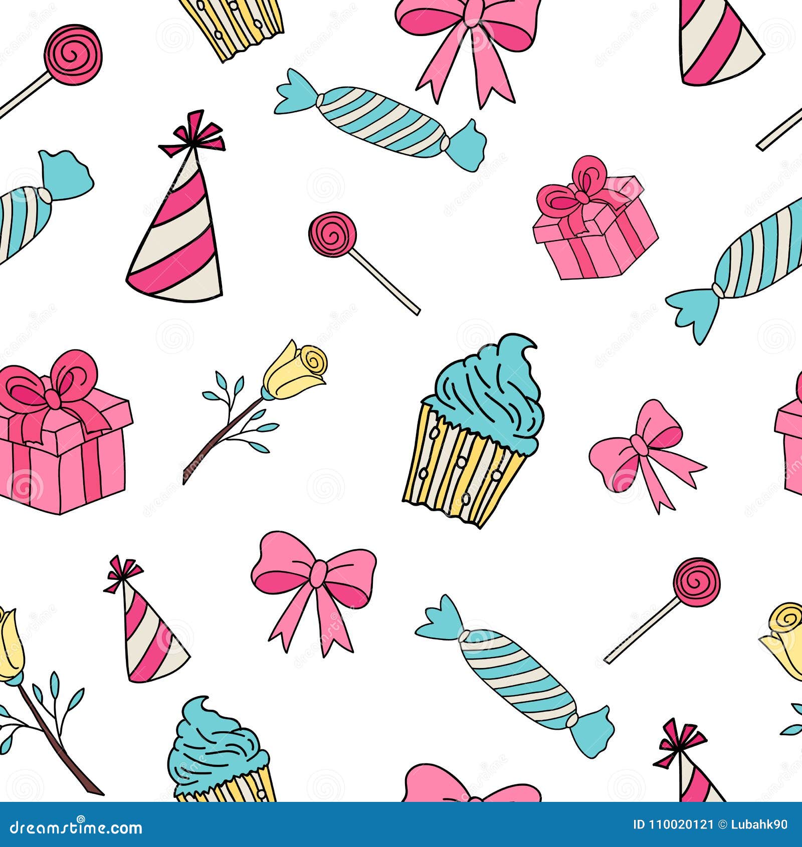 Celebration Pattern. Party Seamless Pattern. Vector Illustration Stock ...