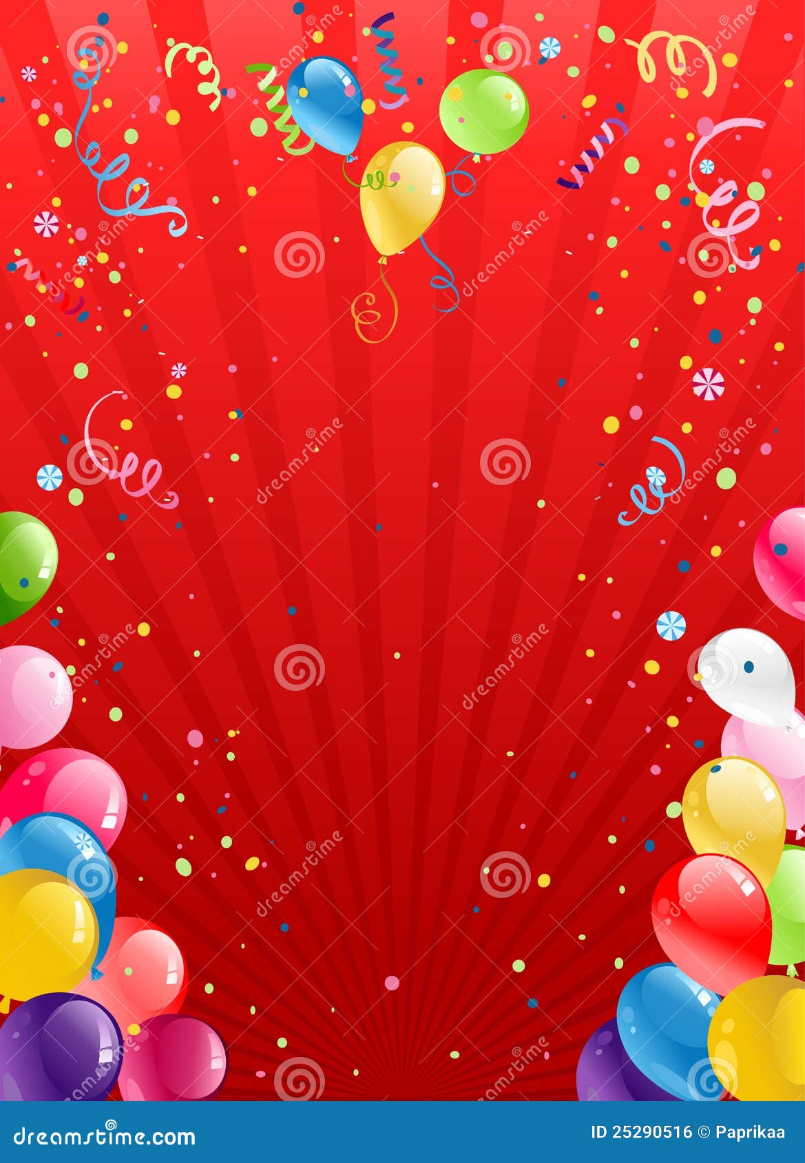 Celebration Red Background with Balloons Stock Vector - Illustration of ...