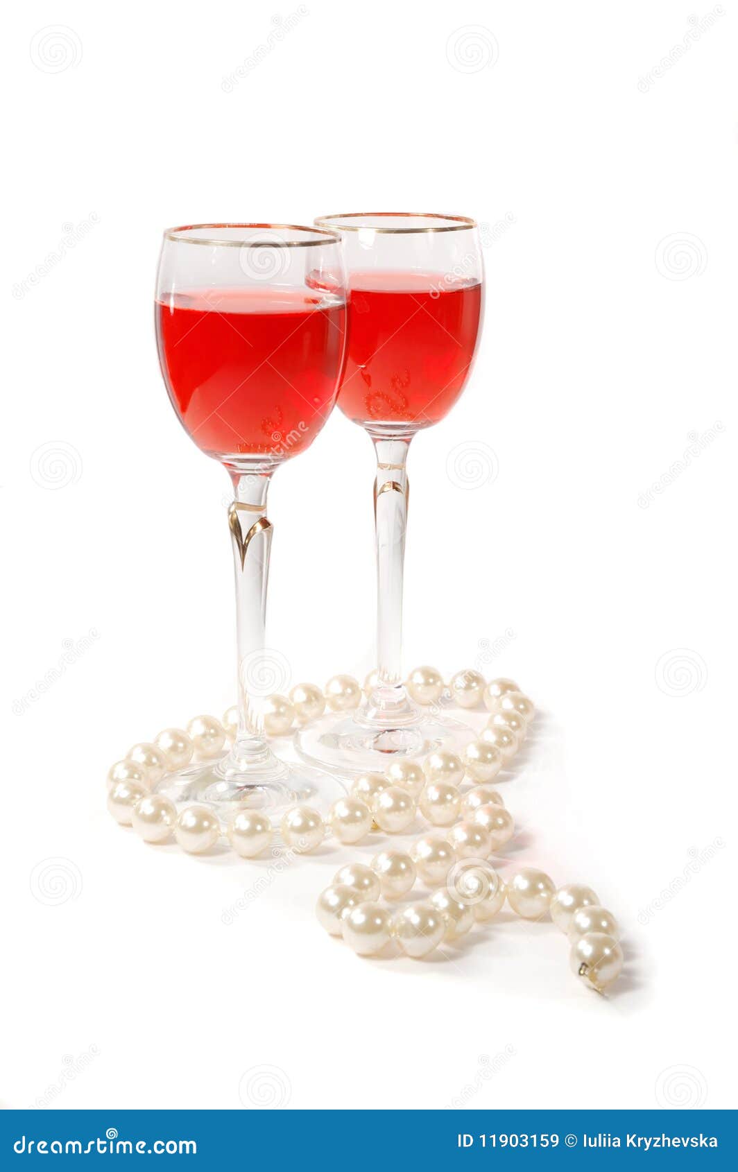 Celebration Still Life -two Glasses with Wine Stock Image - Image of ...