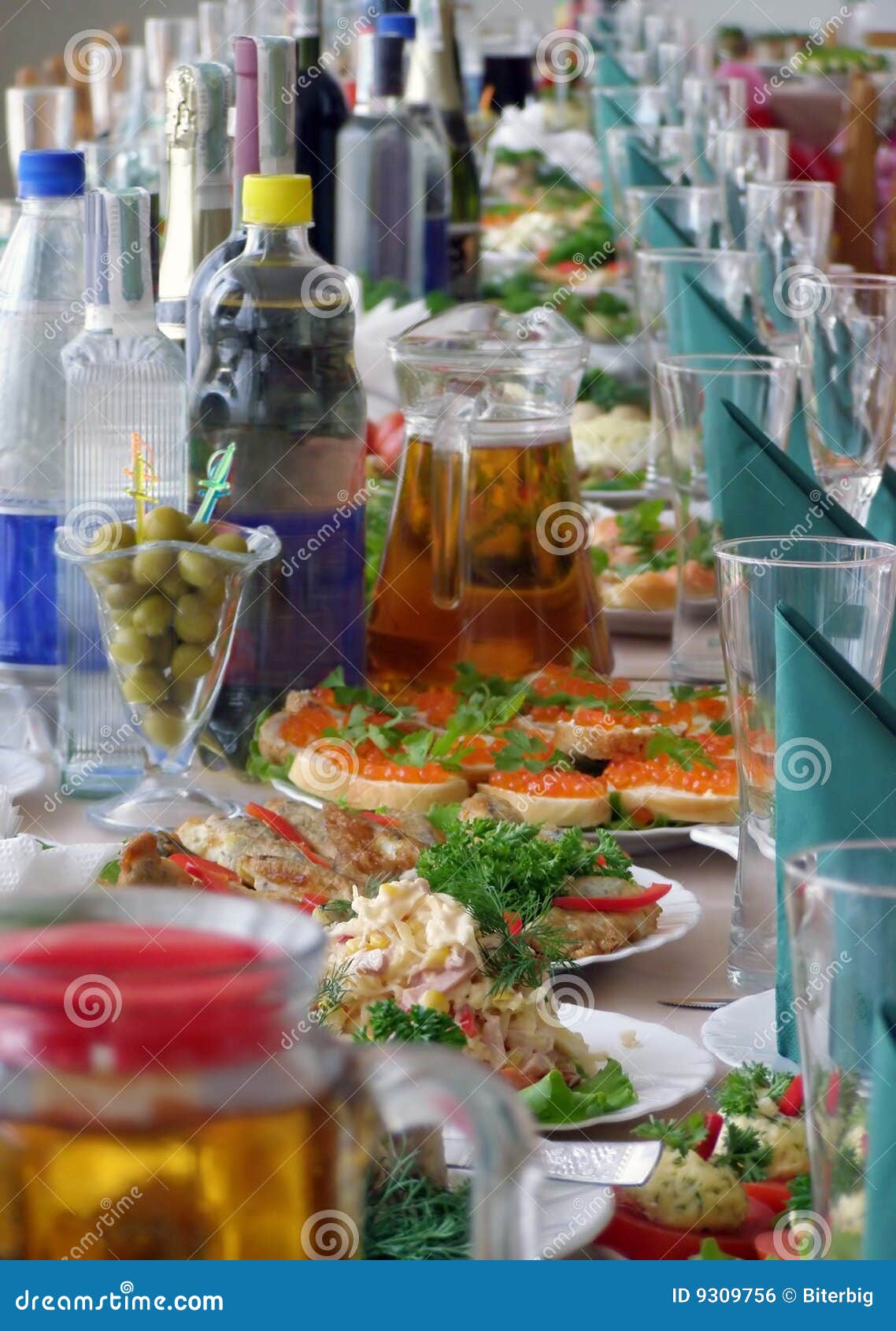 Celebration table stock photo. Image of wineglass, appetizer - 9309756