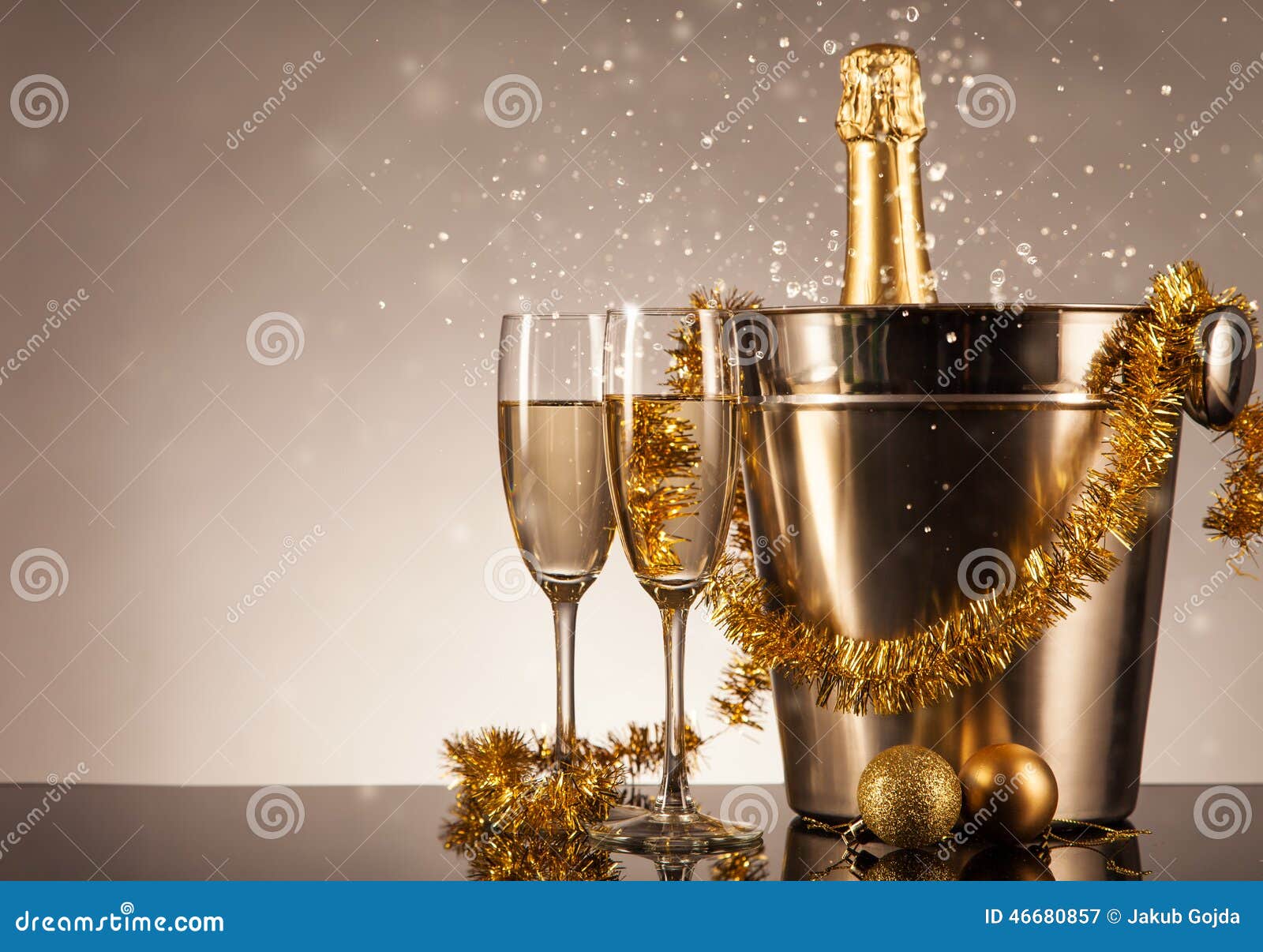 Celebration Theme with Champagne Still Life Stock Image - Image of ...