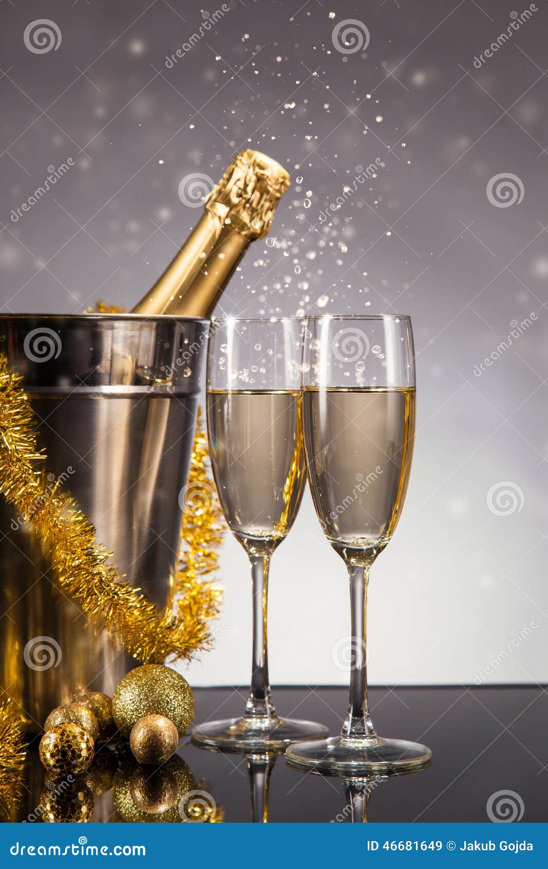 Celebration Theme with Champagne Still Life Stock Image - Image of ...