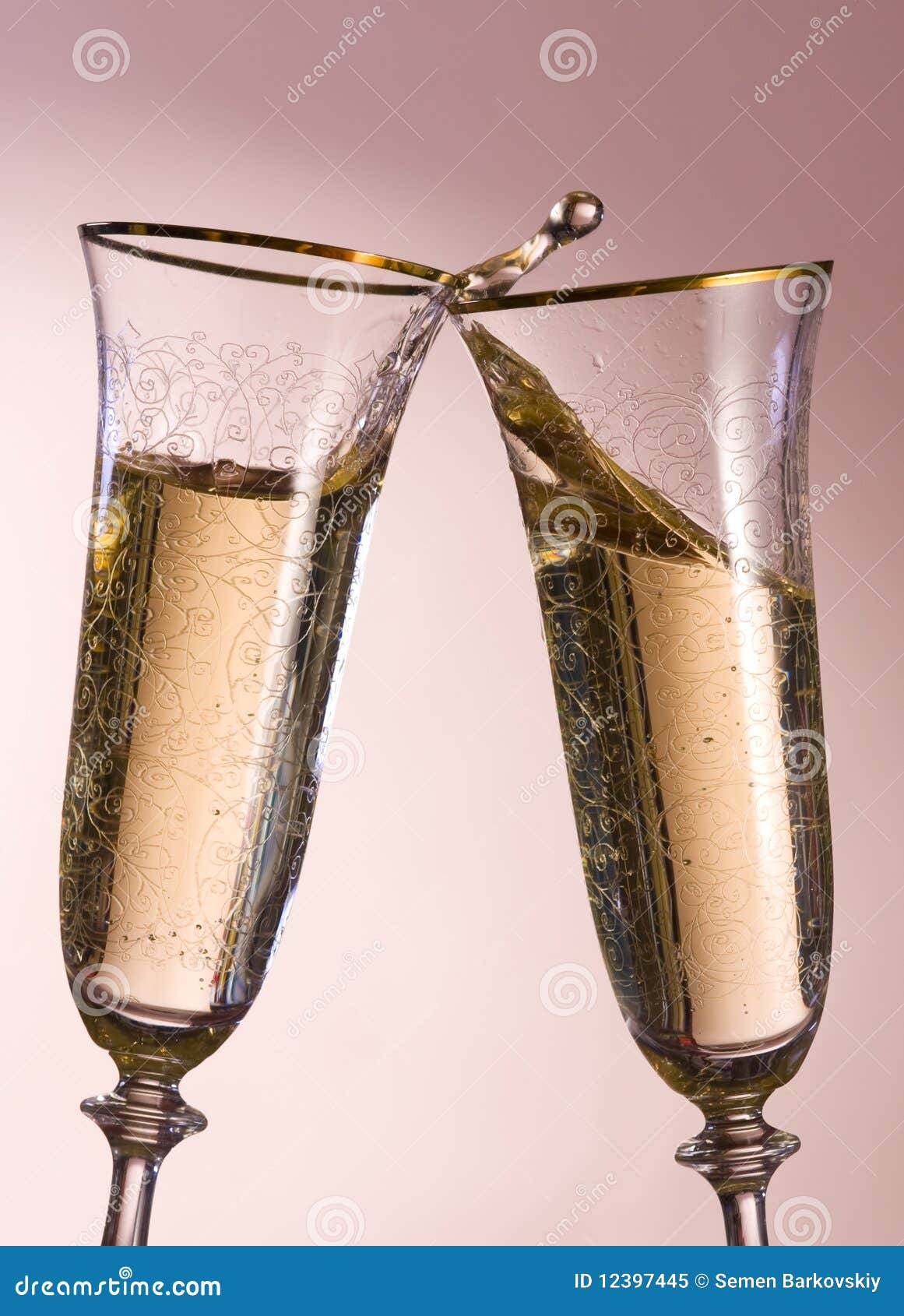 Celebration Toast with Champagne Stock Image - Image of color ...