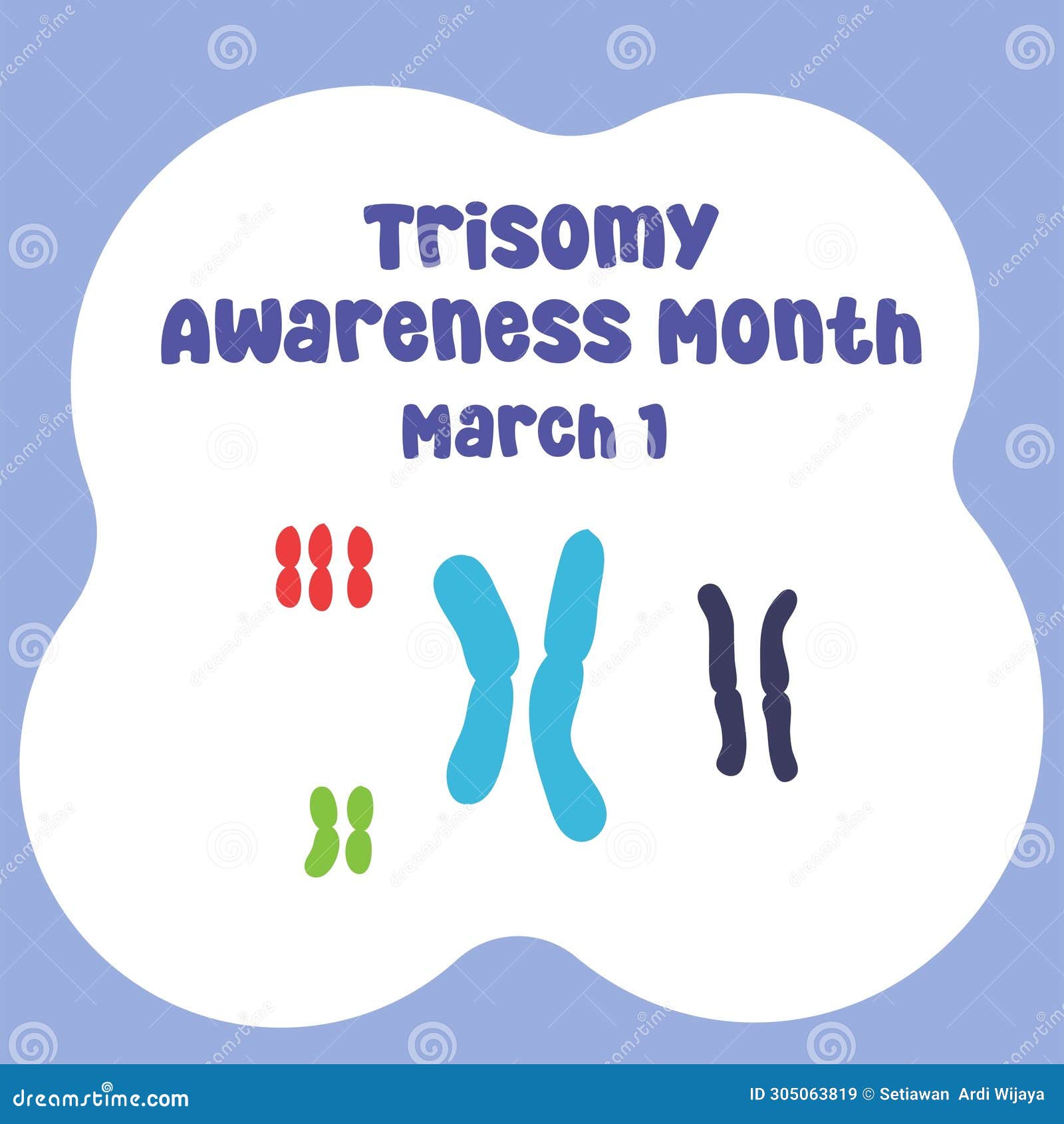 For The Celebration Of Trisomy Awareness Month, This Vector Image Is ...