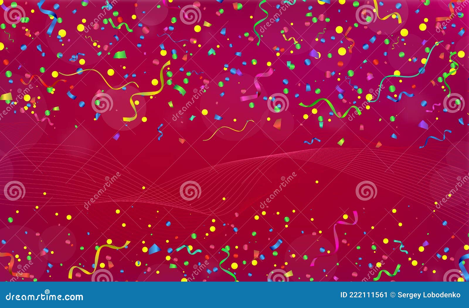 Celebration. Vector Confetti on Colourful Background Stock Vector ...