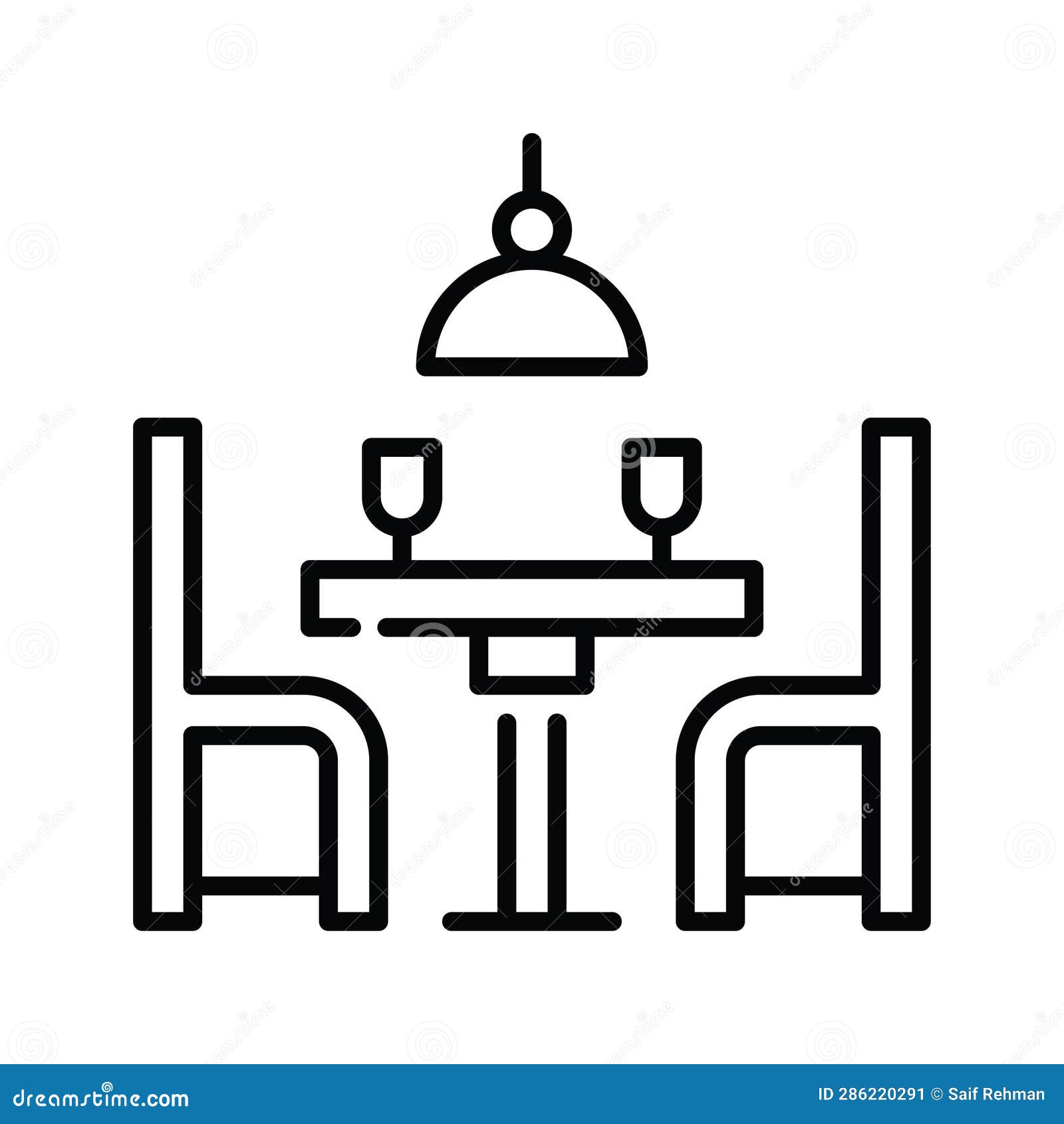 Table Setting Vector Outline Icon Style Illustration. EPS 10 File Stock ...