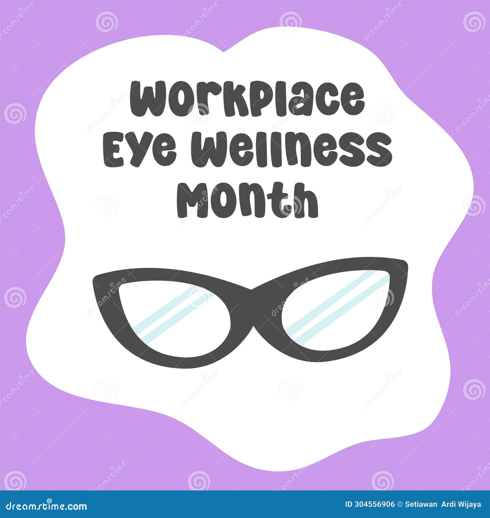 For the Celebration of Workplace Eye Wellness Month, this Vector ...