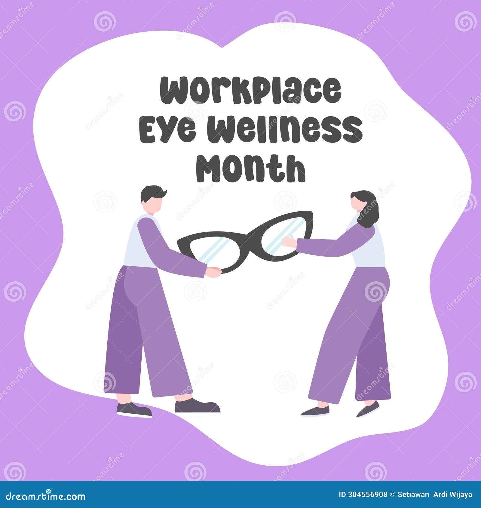 For the Celebration of Workplace Eye Wellness Month, this Vector ...