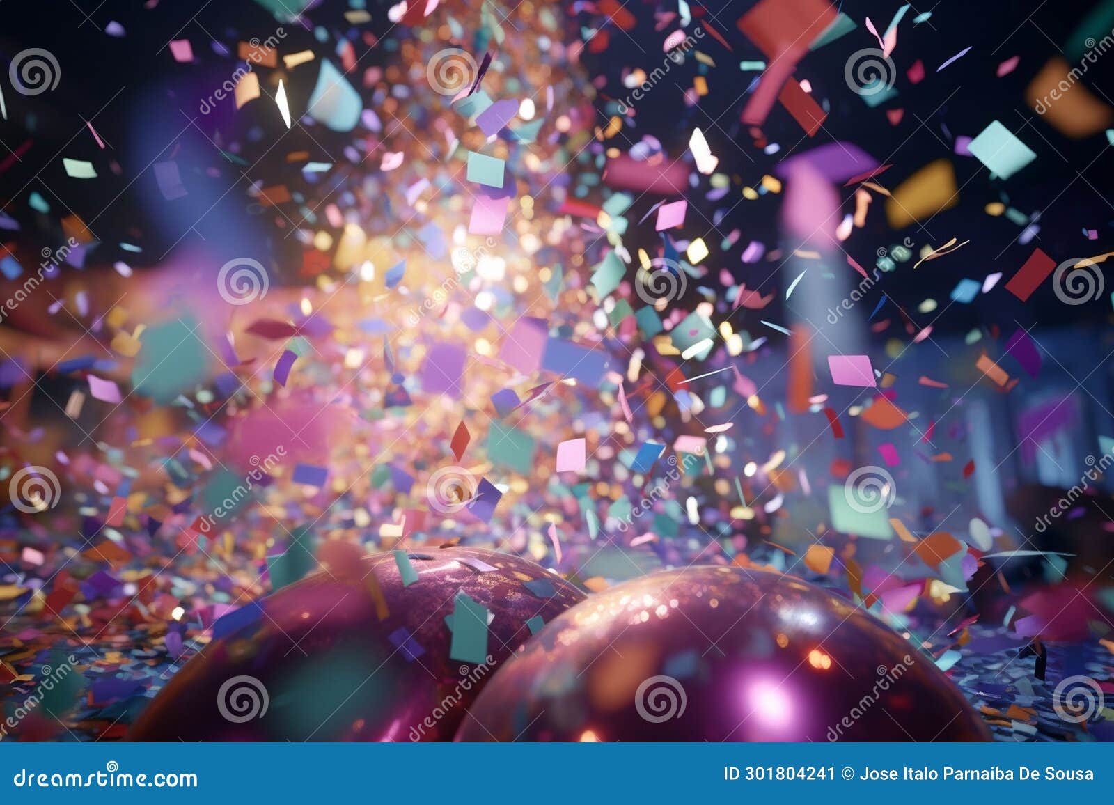 Celebrationthemed Confetti Explosion with Party Stock Illustration ...