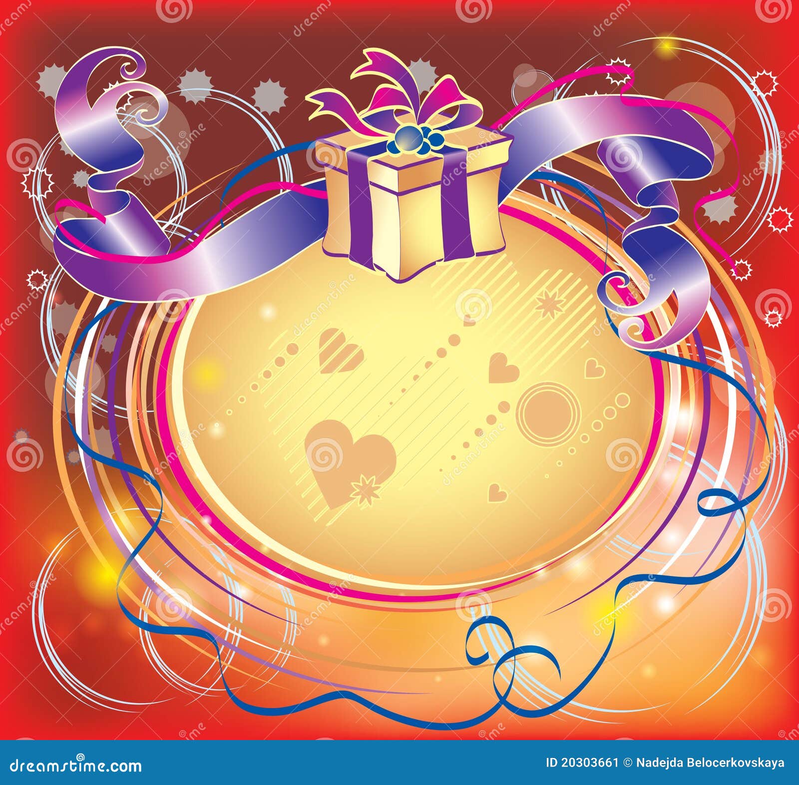 Celebratory box stock vector. Illustration of multi, colored - 20303661