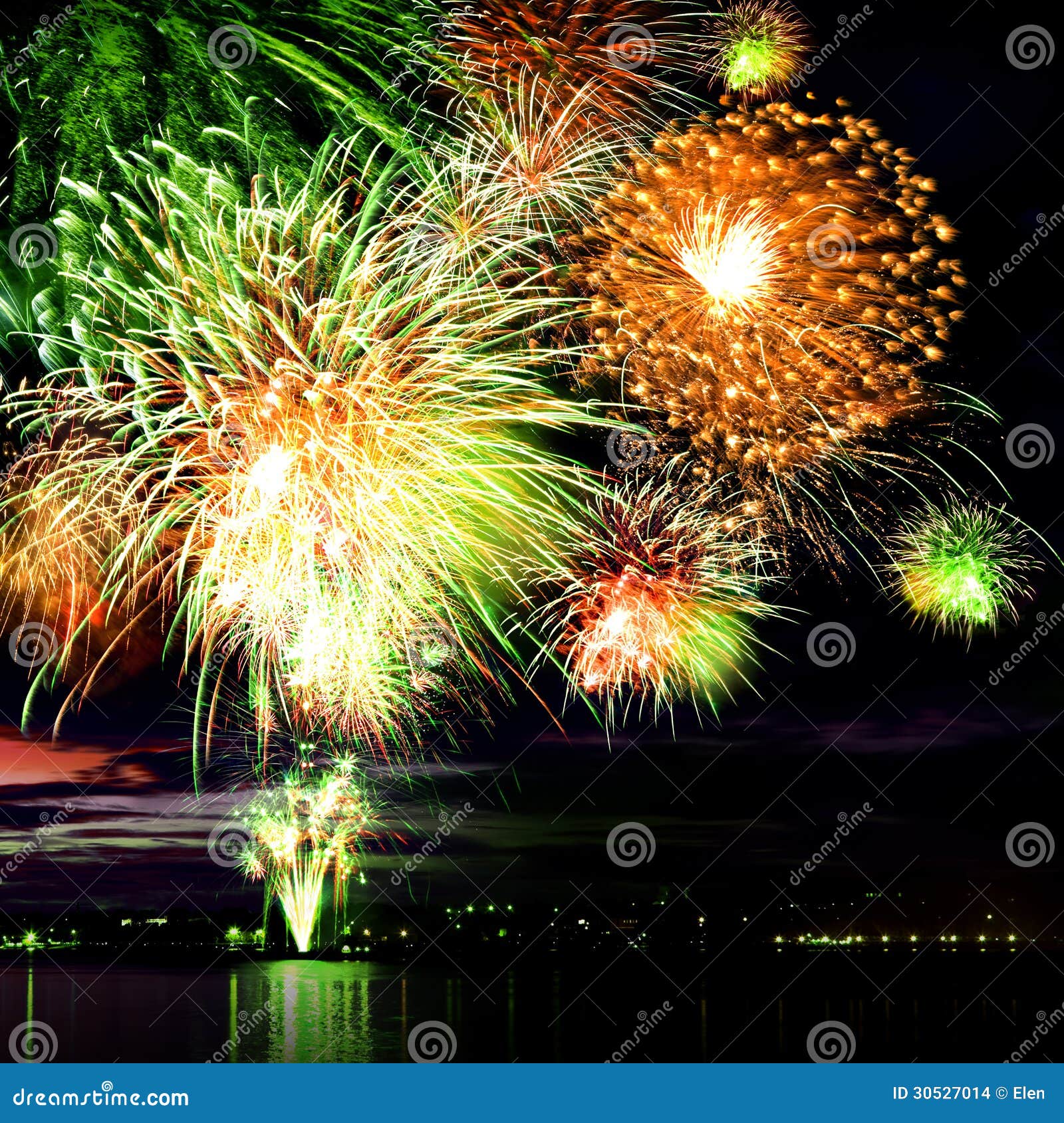 Celebratory Bright Firework Stock Photo - Image of glowing, colorful ...